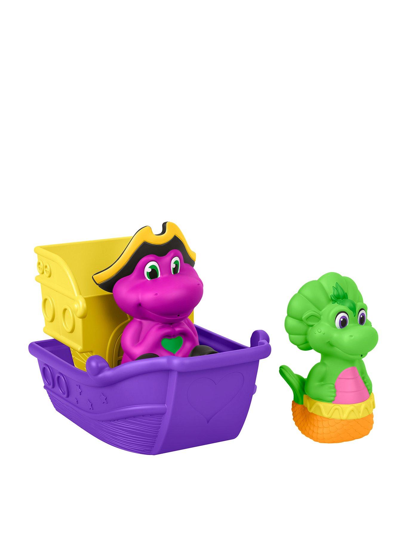 Barney Fisher-Price Barney's World Water Fun Pirate Ship, 4-Piece Set ...