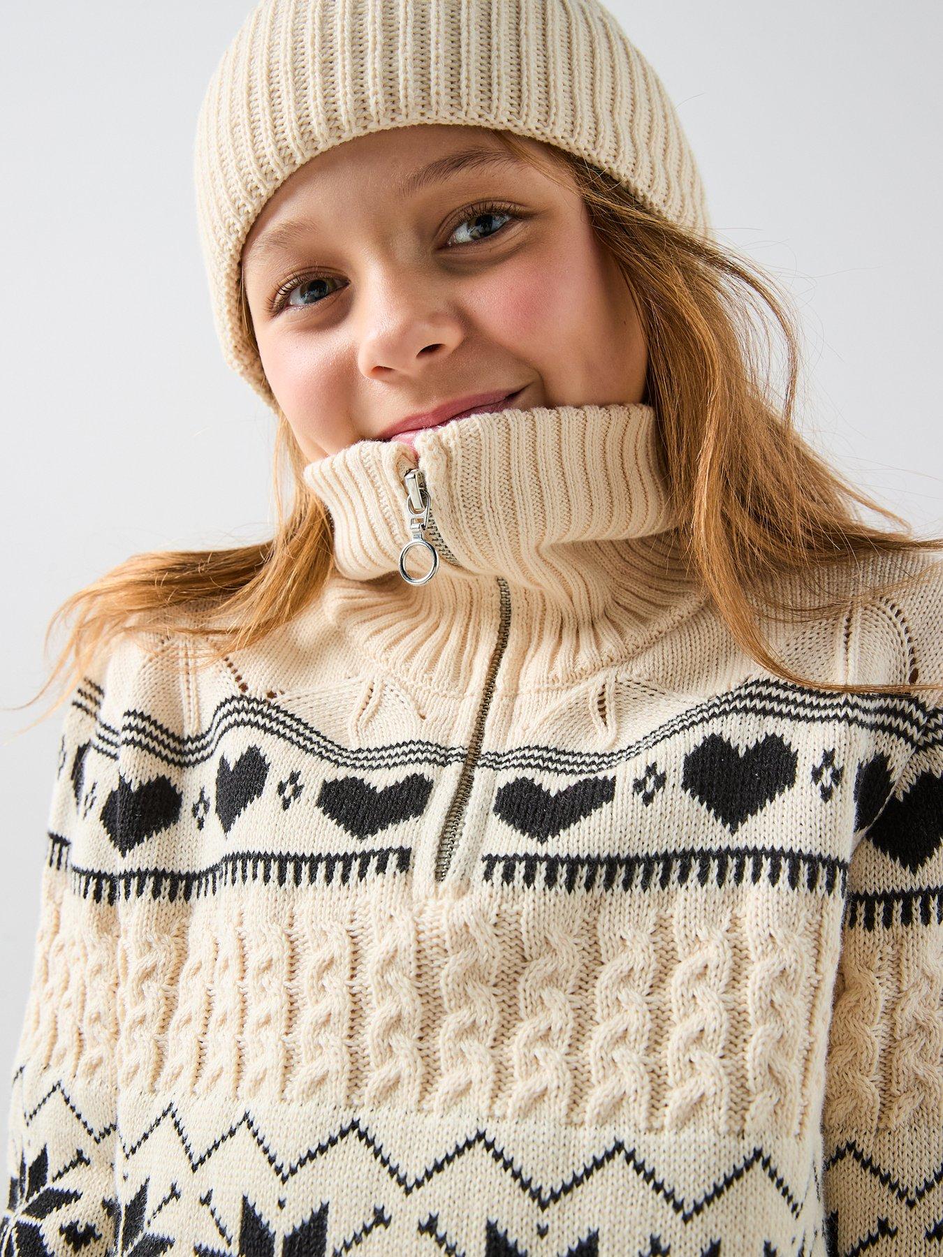 The Very Collection Girls Fair Isle Regular Jumpers - Black | Littlewoods