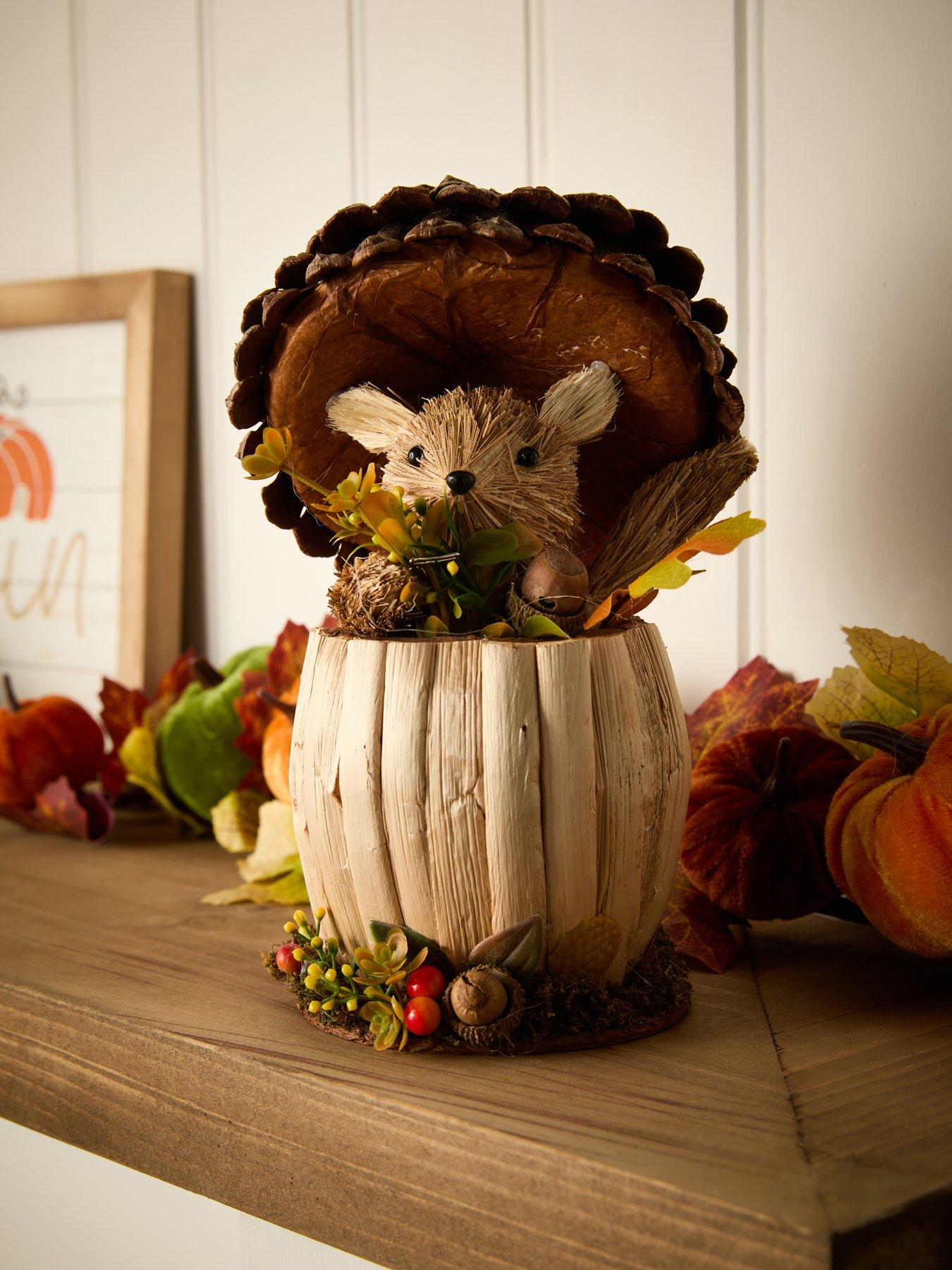 Country Living Handmade Squirrel in an Acorn Autumn Decoration ...