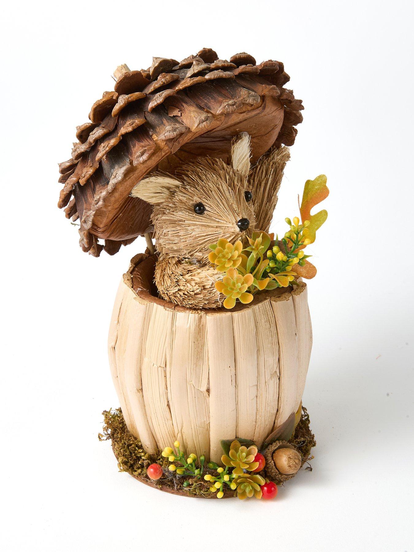 Country Living Handmade Squirrel in an Acorn Autumn Decoration ...