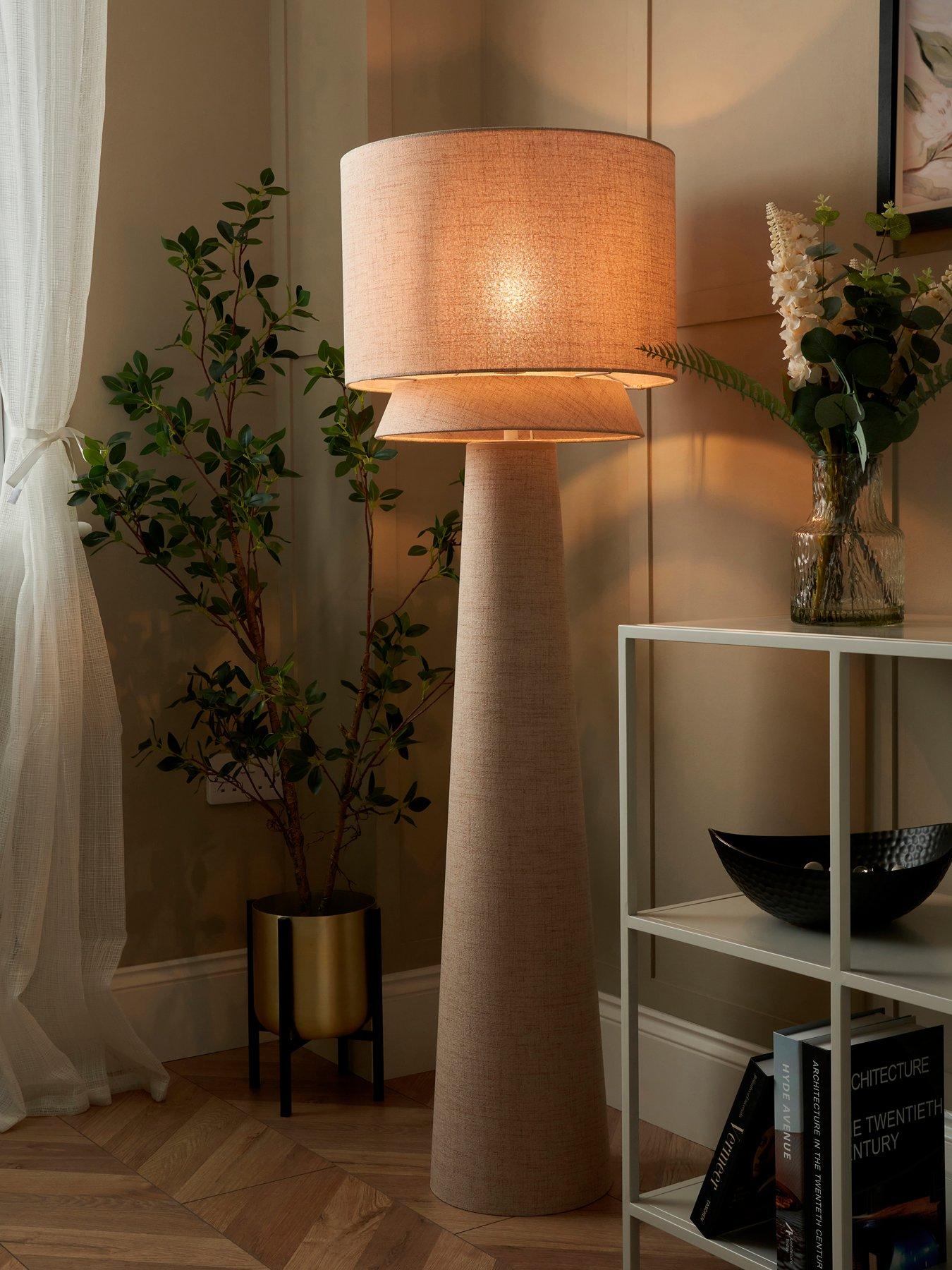 BHS Linen Floor Lamp | Littlewoods