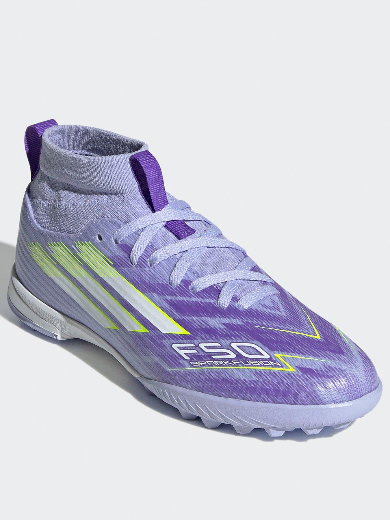 adidas Junior F50 Spark Fusion League Astro Turf Football Boot -Purple ...