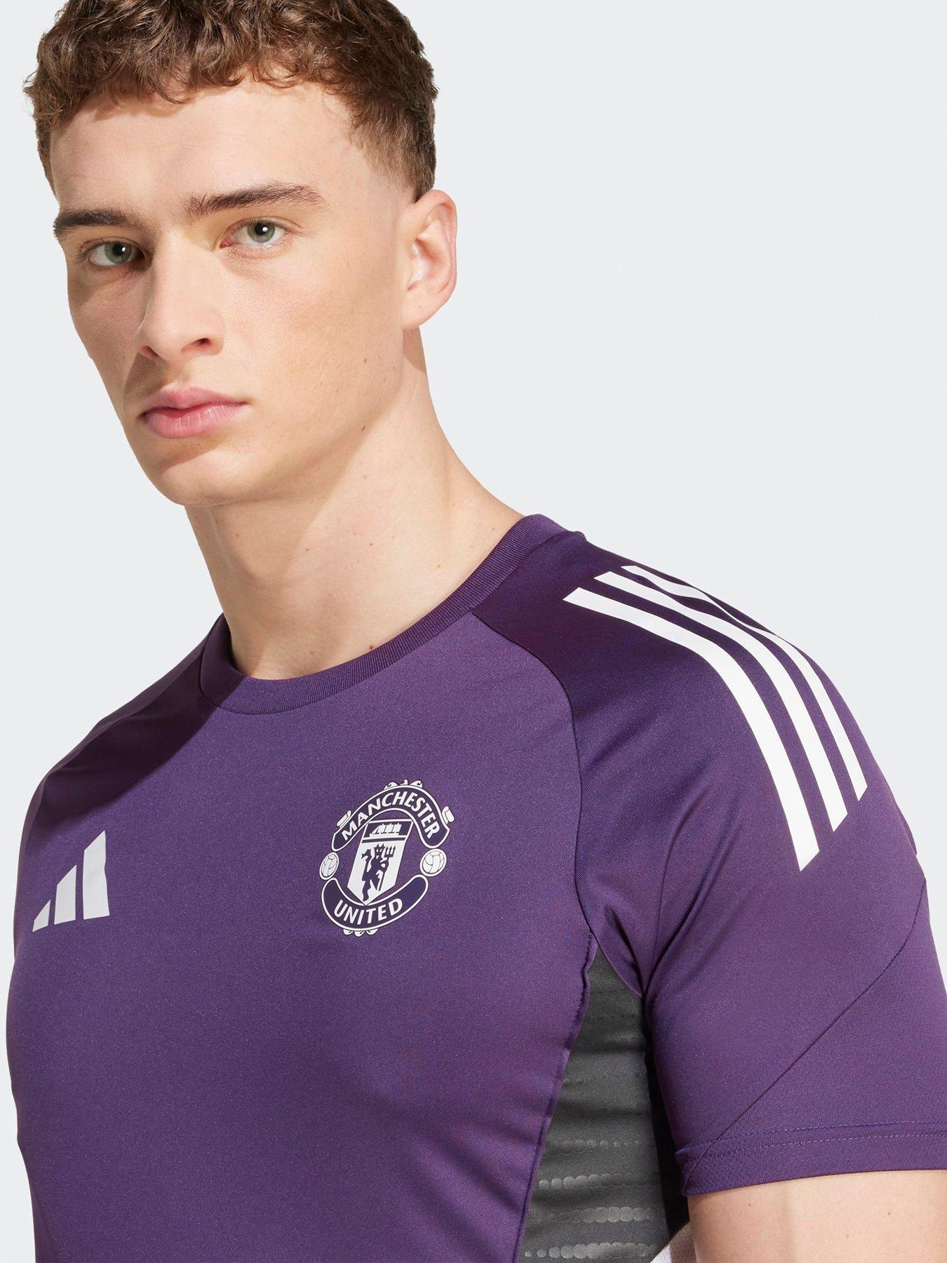 adidas Mens Manchester United Training Jersey - Purple | Littlewoods