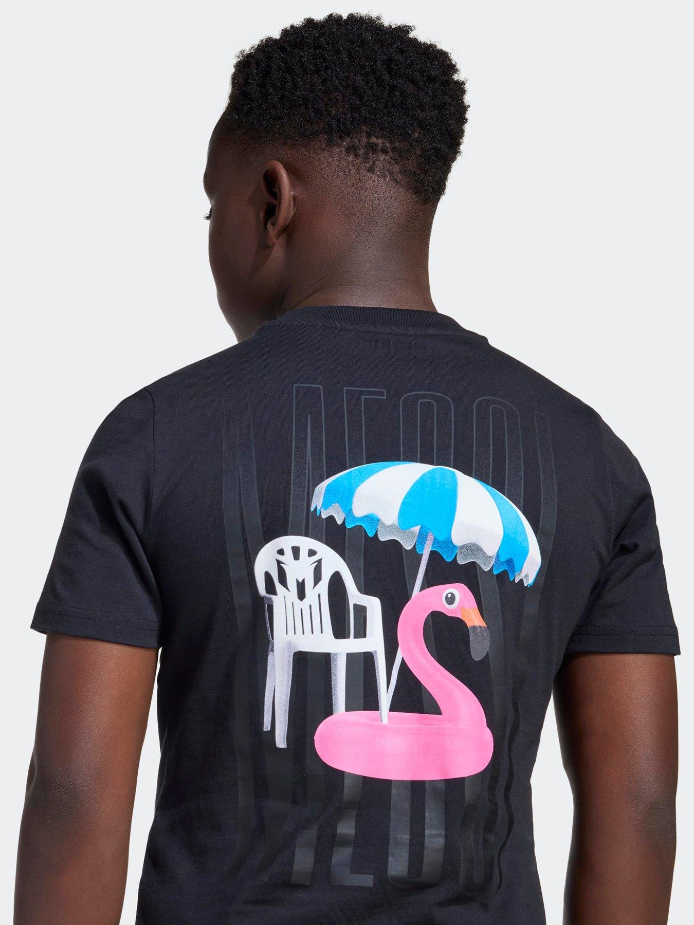 adidas Junior Messi T-Shirt - Black | Littlewoods