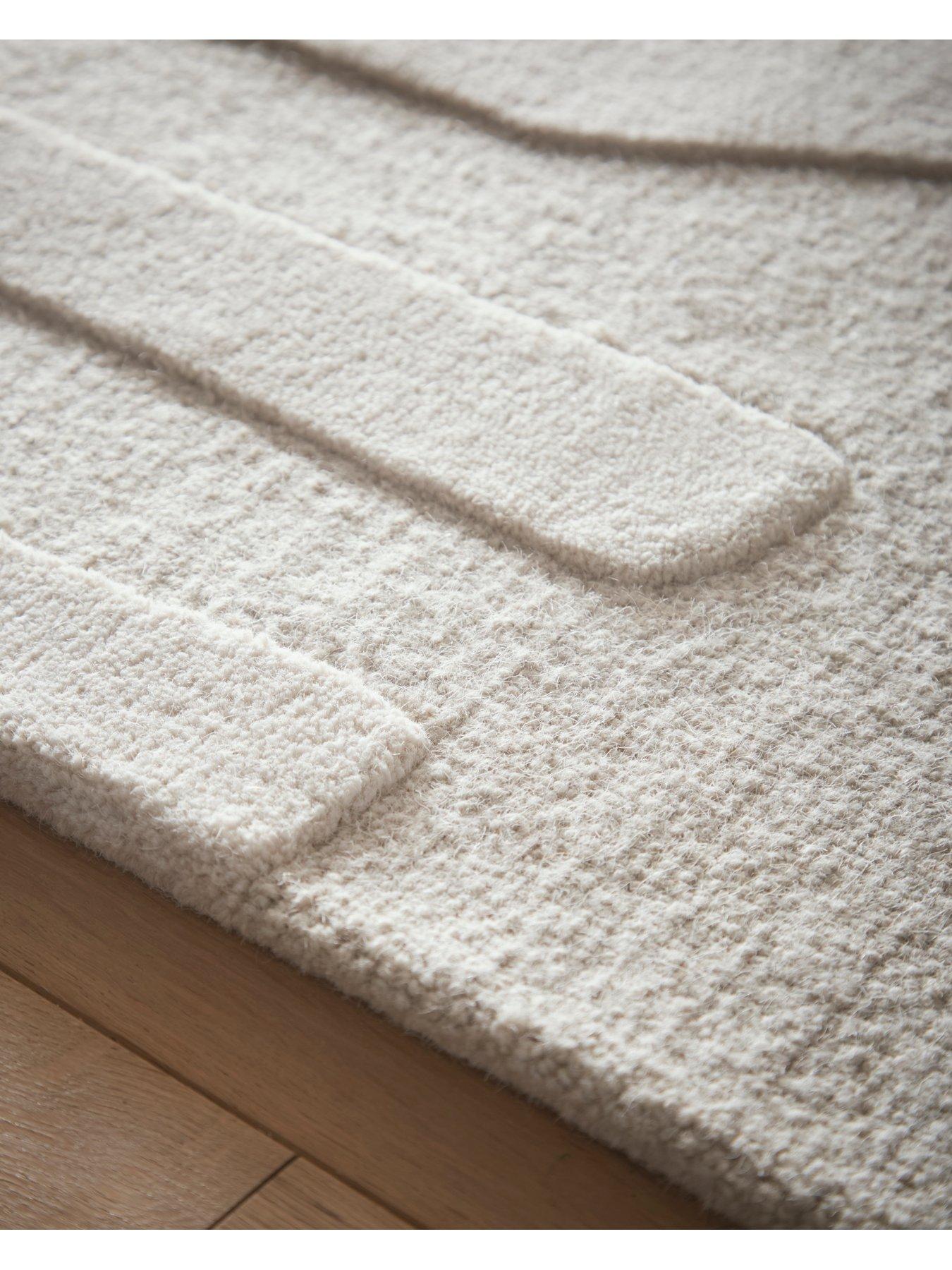 Very Home Sculpted Wool Stone Rug | Littlewoods