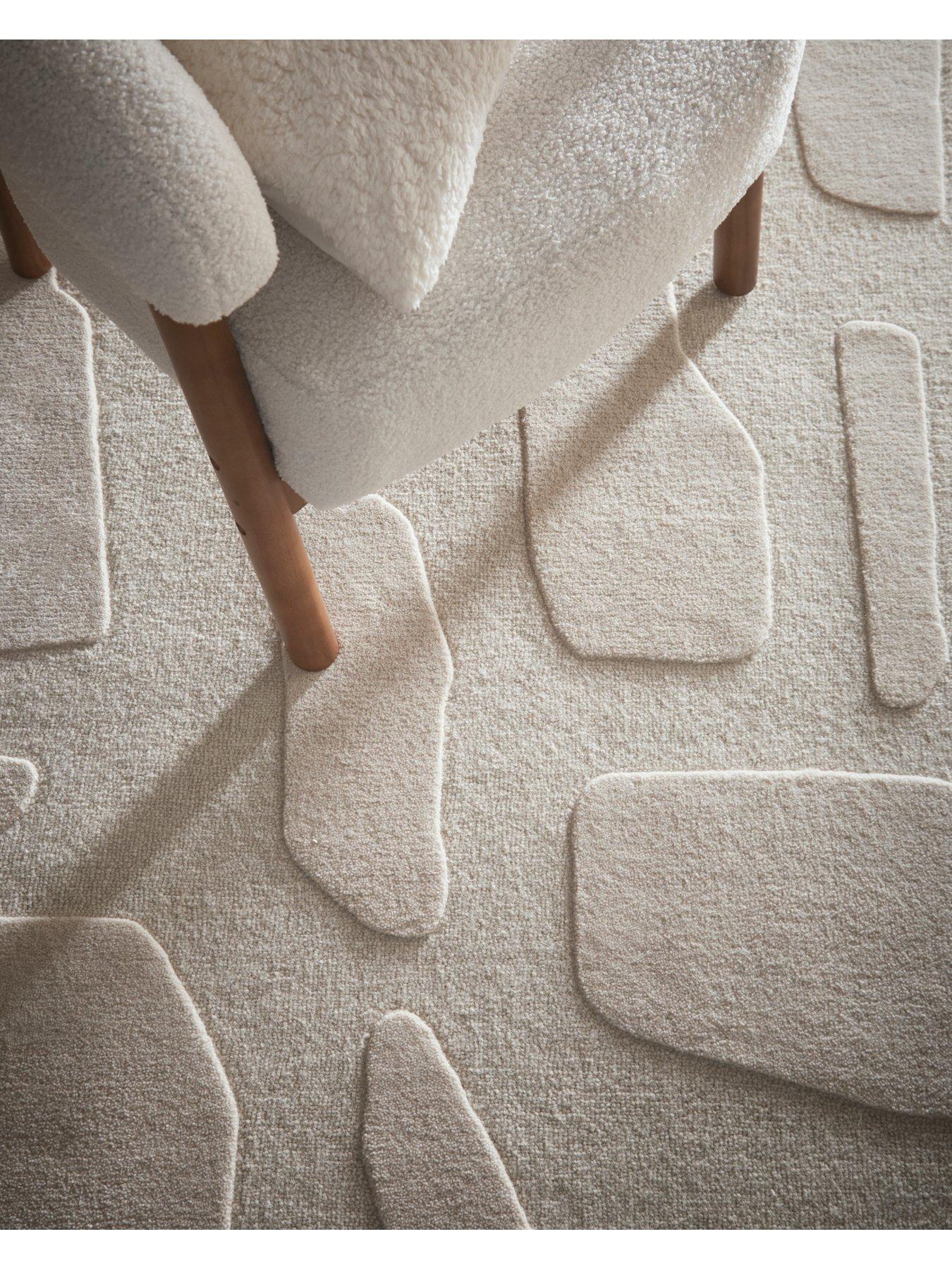 Very Home Sculpted Wool Stone Rug | Littlewoods
