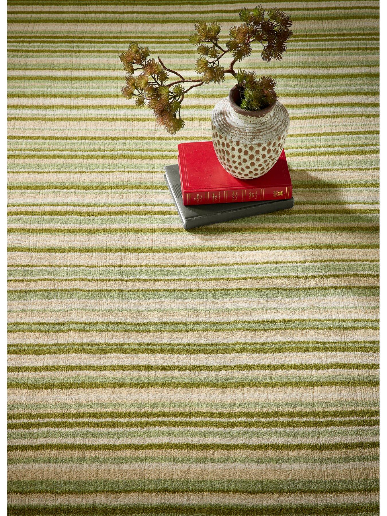 Very Home Fine Stripes Green Runner | Littlewoods
