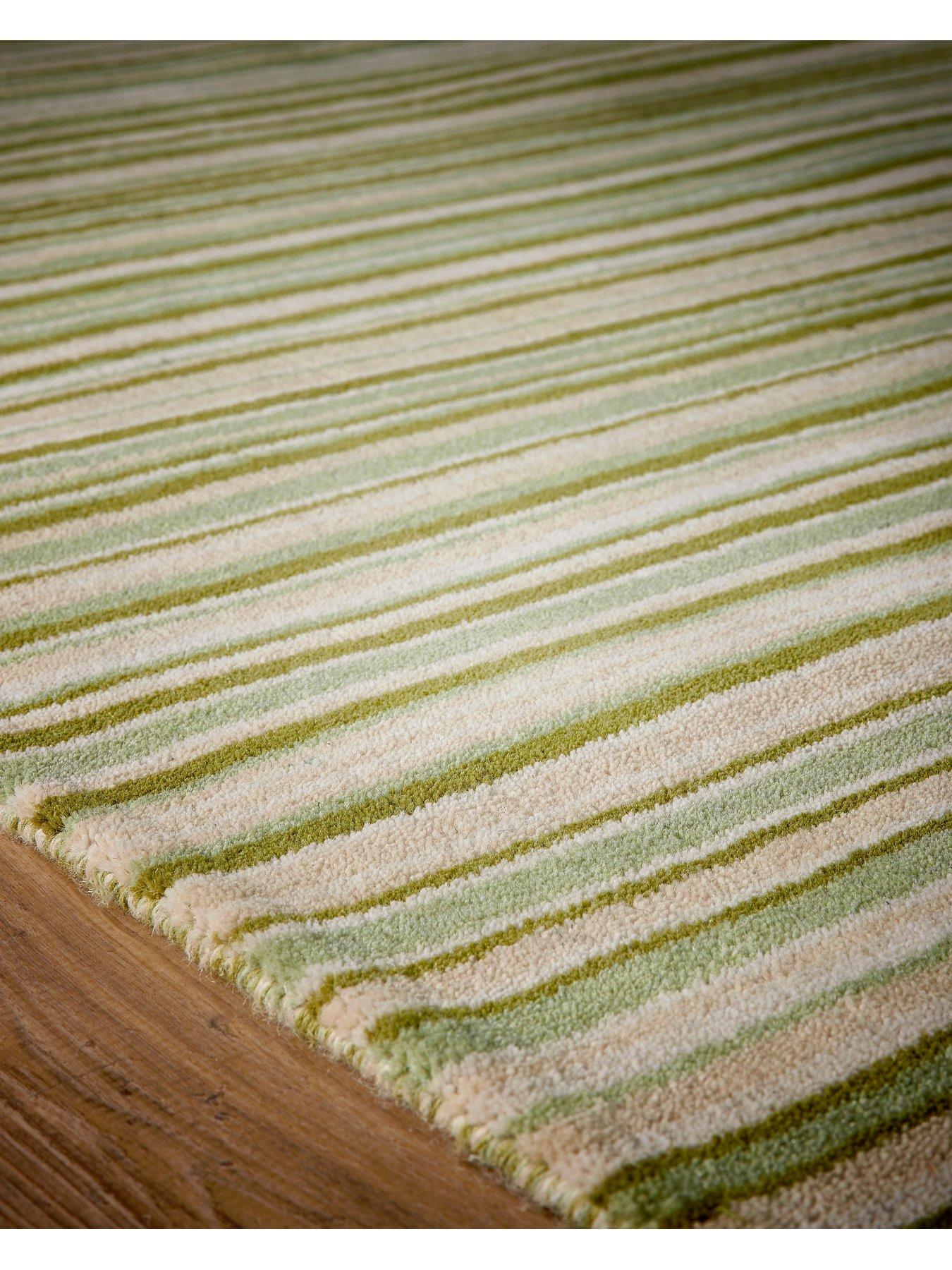Very Home Fine Stripes Green Runner | Littlewoods