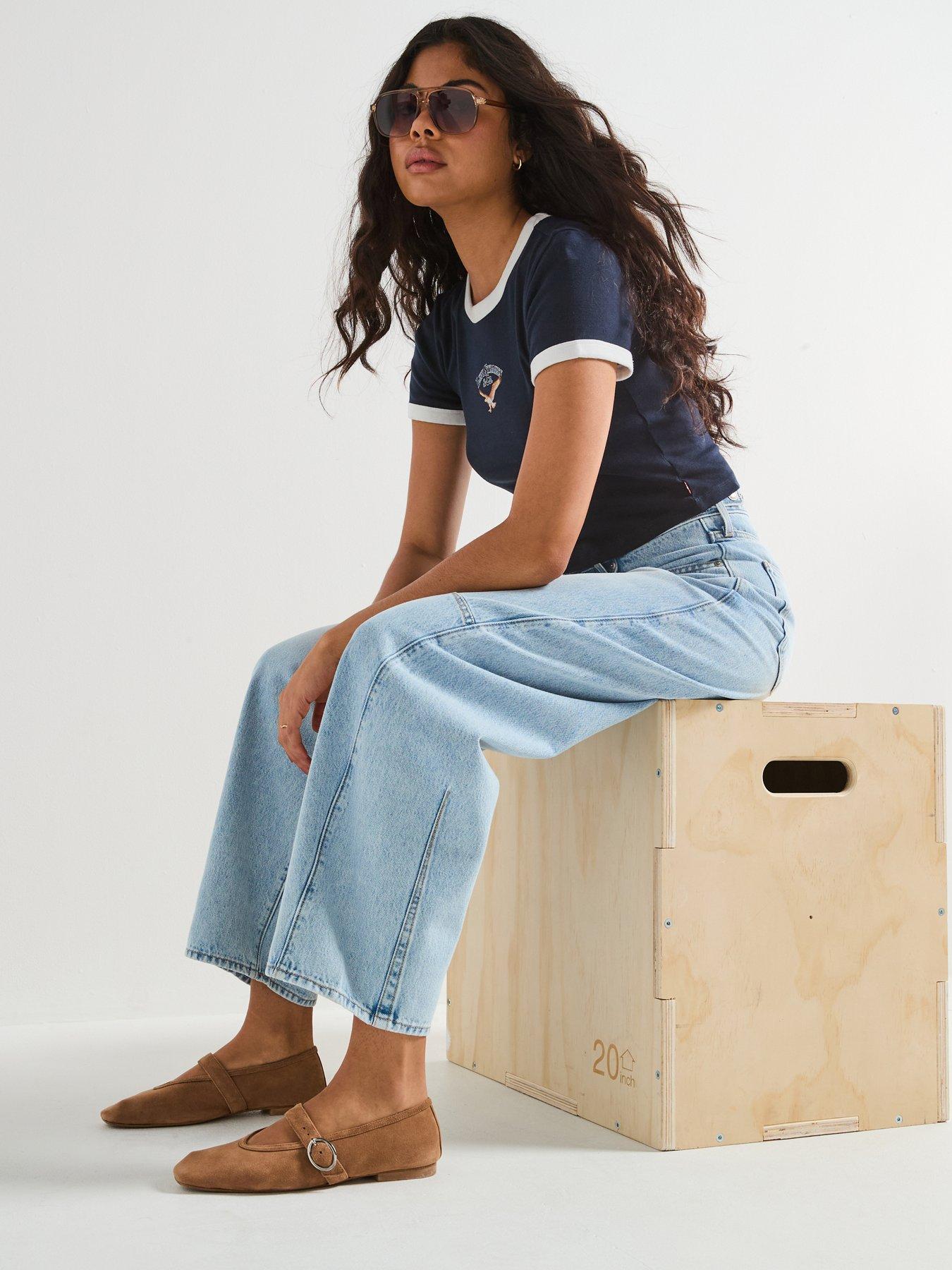 Levi's Cinch Barrel Jeans - Abraided Art - Blue | Littlewoods