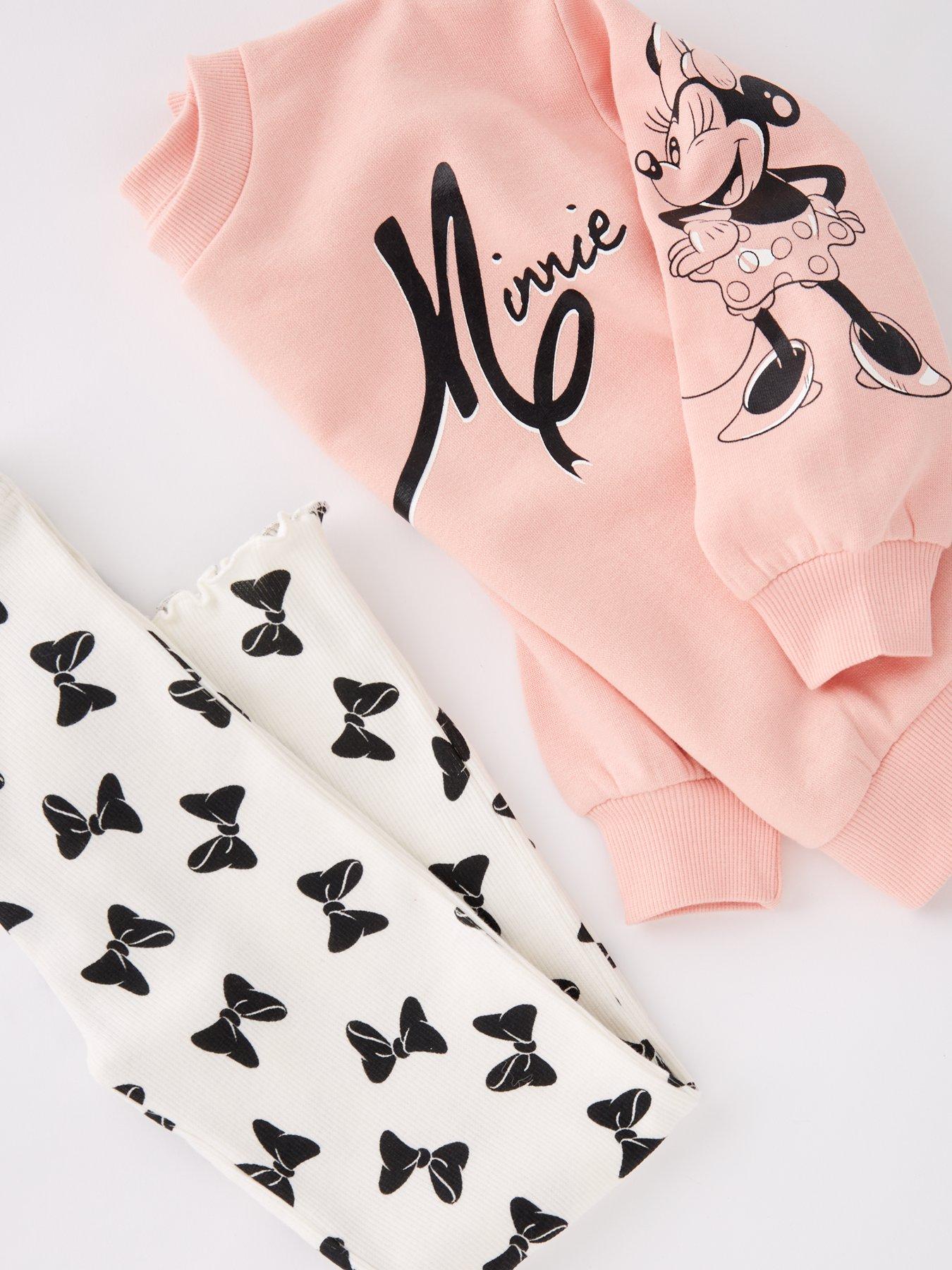 Minnie Mouse Sweat Legging Set - Pink | Littlewoods