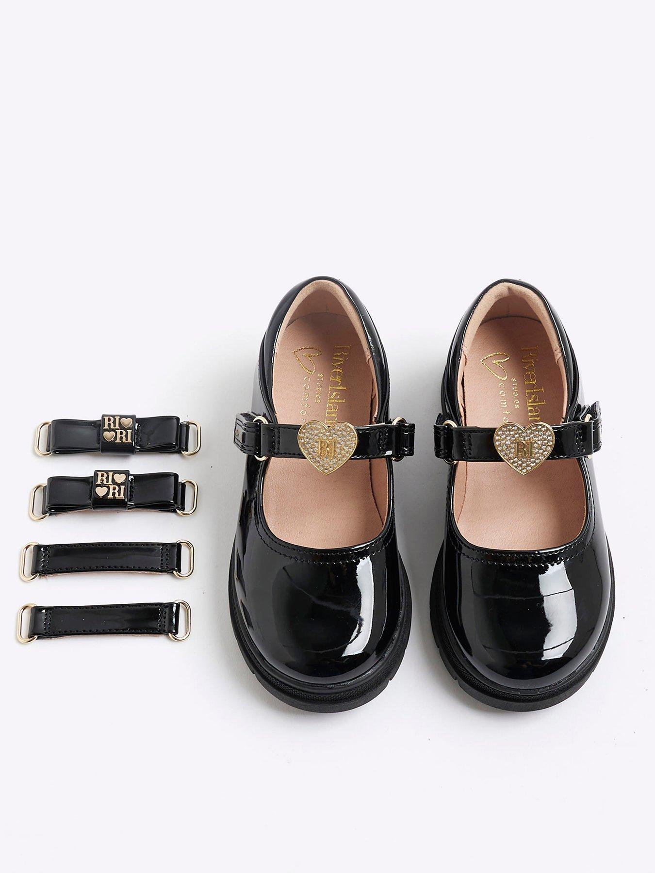River Island Mini Girls Interchangeable Strap Shoes - Black | Littlewoods