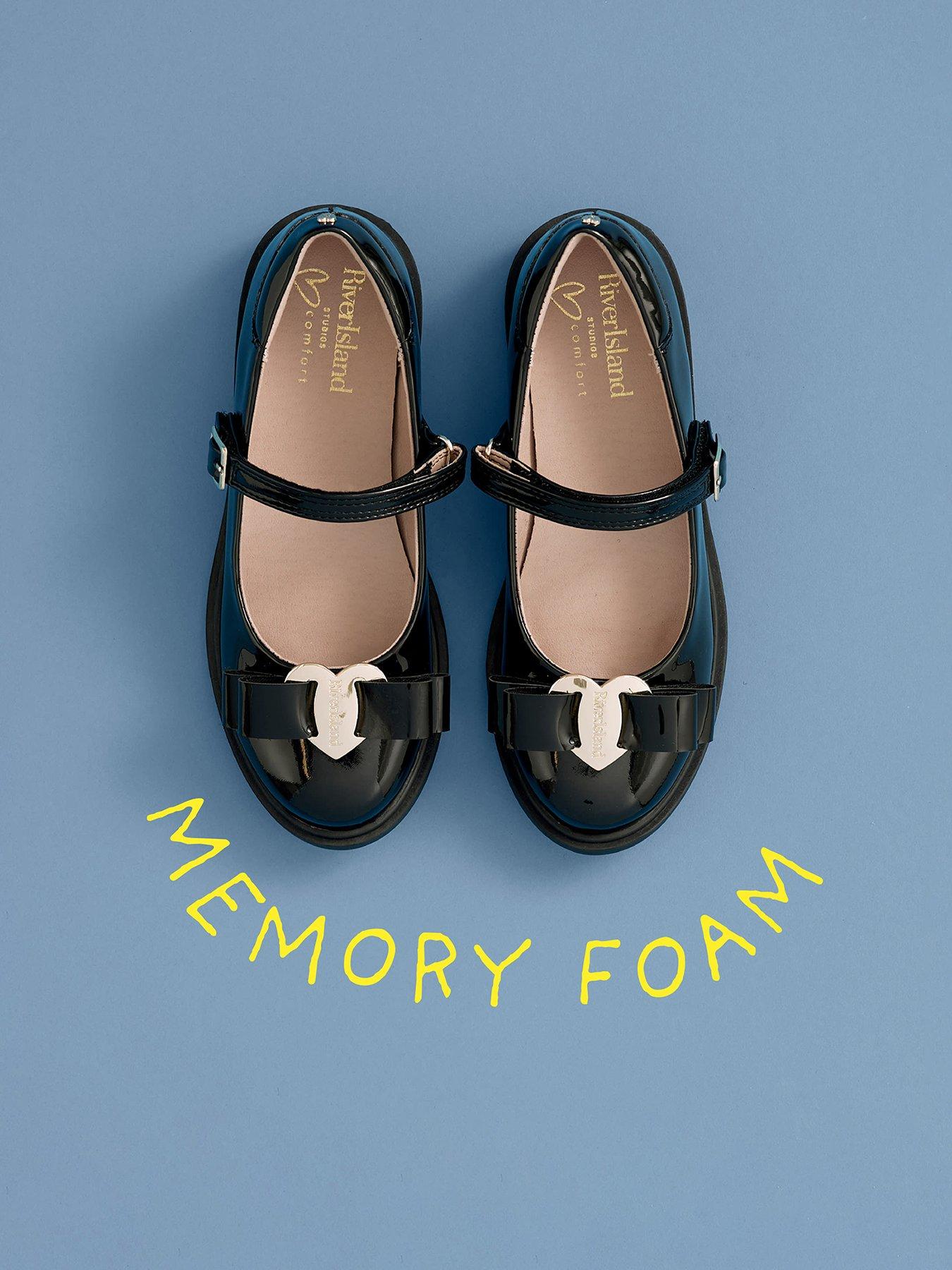 River Island Older Girls Bow Heart Ballet Shoes - Black | Littlewoods