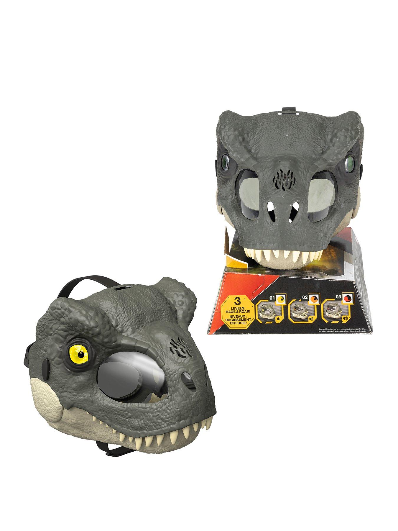 JURASSIC WORLD Rebirth T-Rex Rage N Roar Mask with LED Light Up Eyes ...