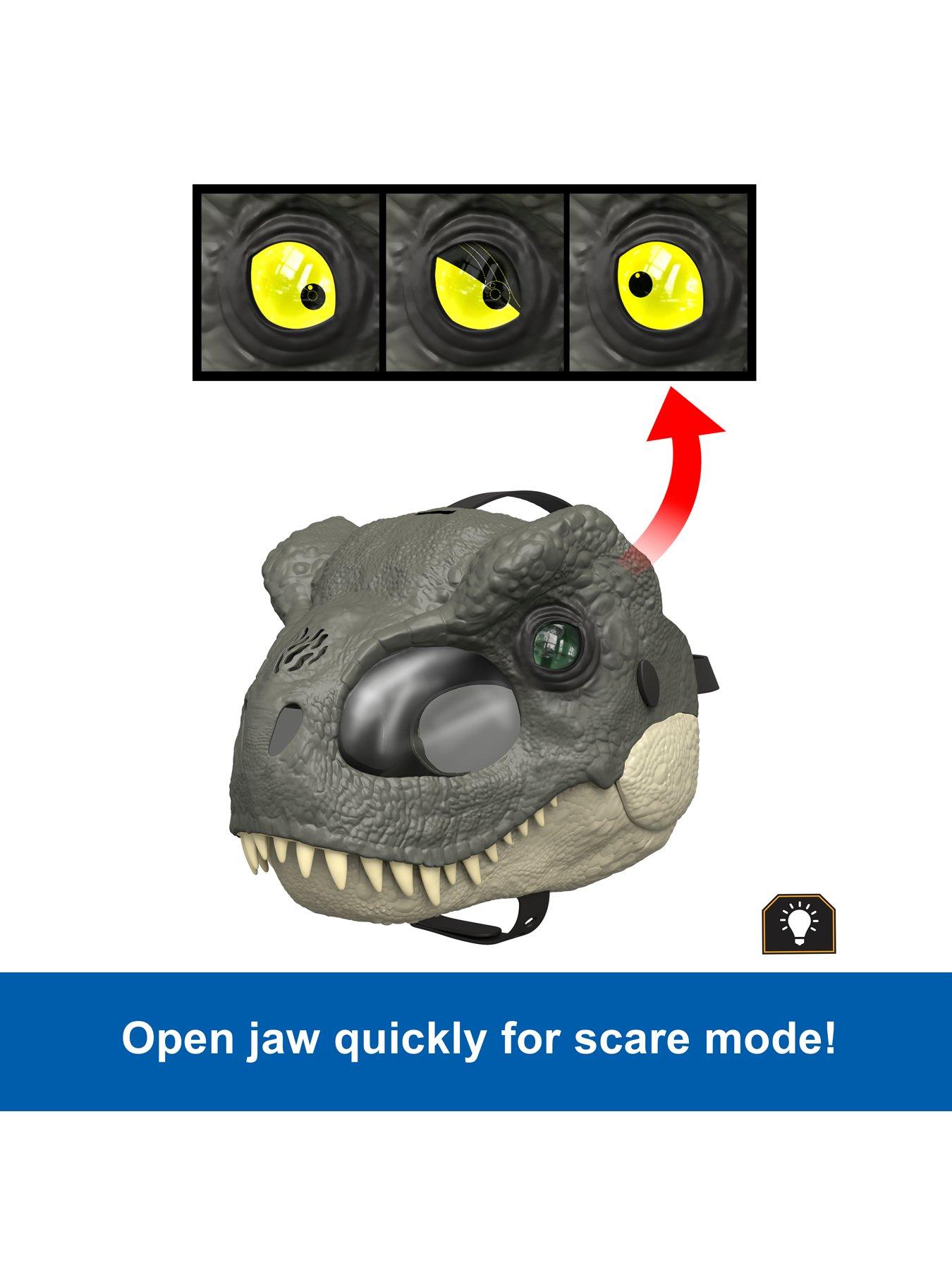JURASSIC WORLD Rebirth T-Rex Rage N Roar Mask with LED Light Up Eyes ...