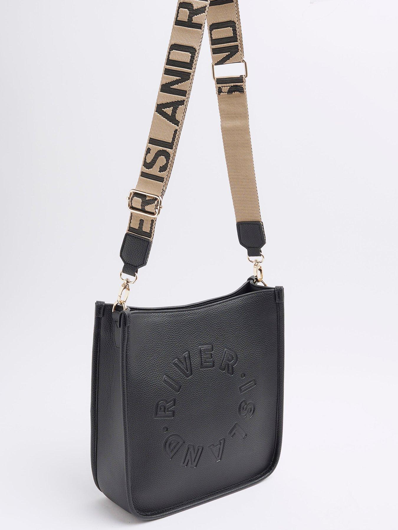 River Island Logo Messenger Bag - Black | Littlewoods