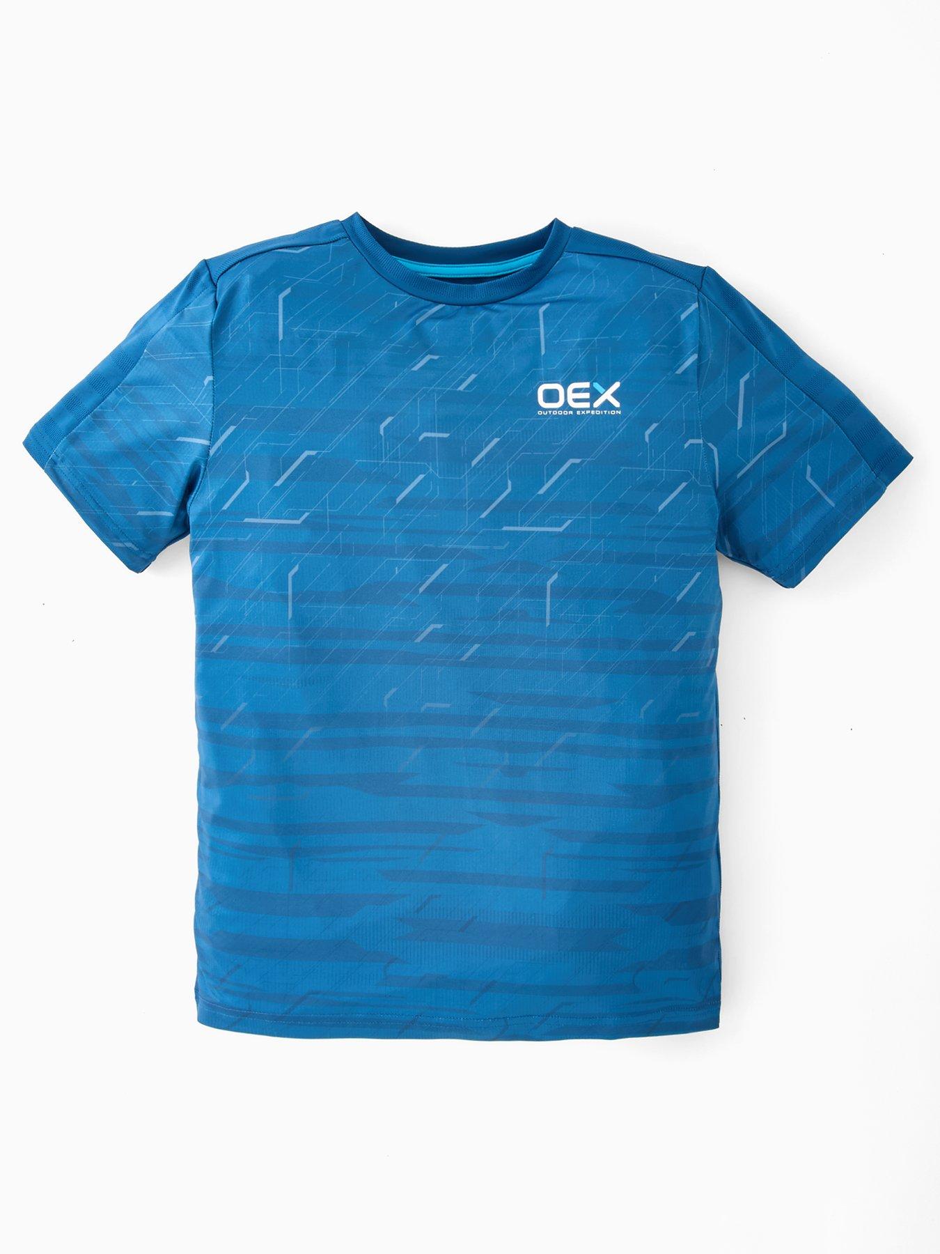OEX Junior Boys Helmer T-Shirt - Blue | Littlewoods