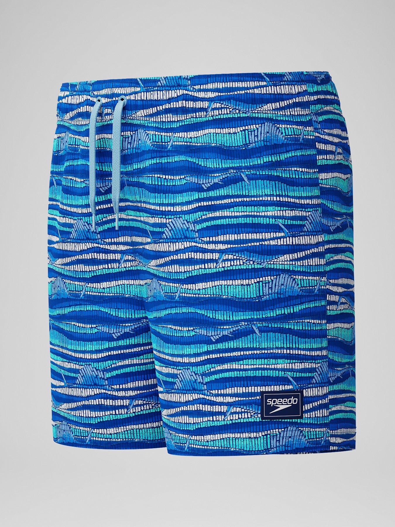 Speedo Boys Digi Printed 13 Inch Watershorts - Blue | Littlewoods