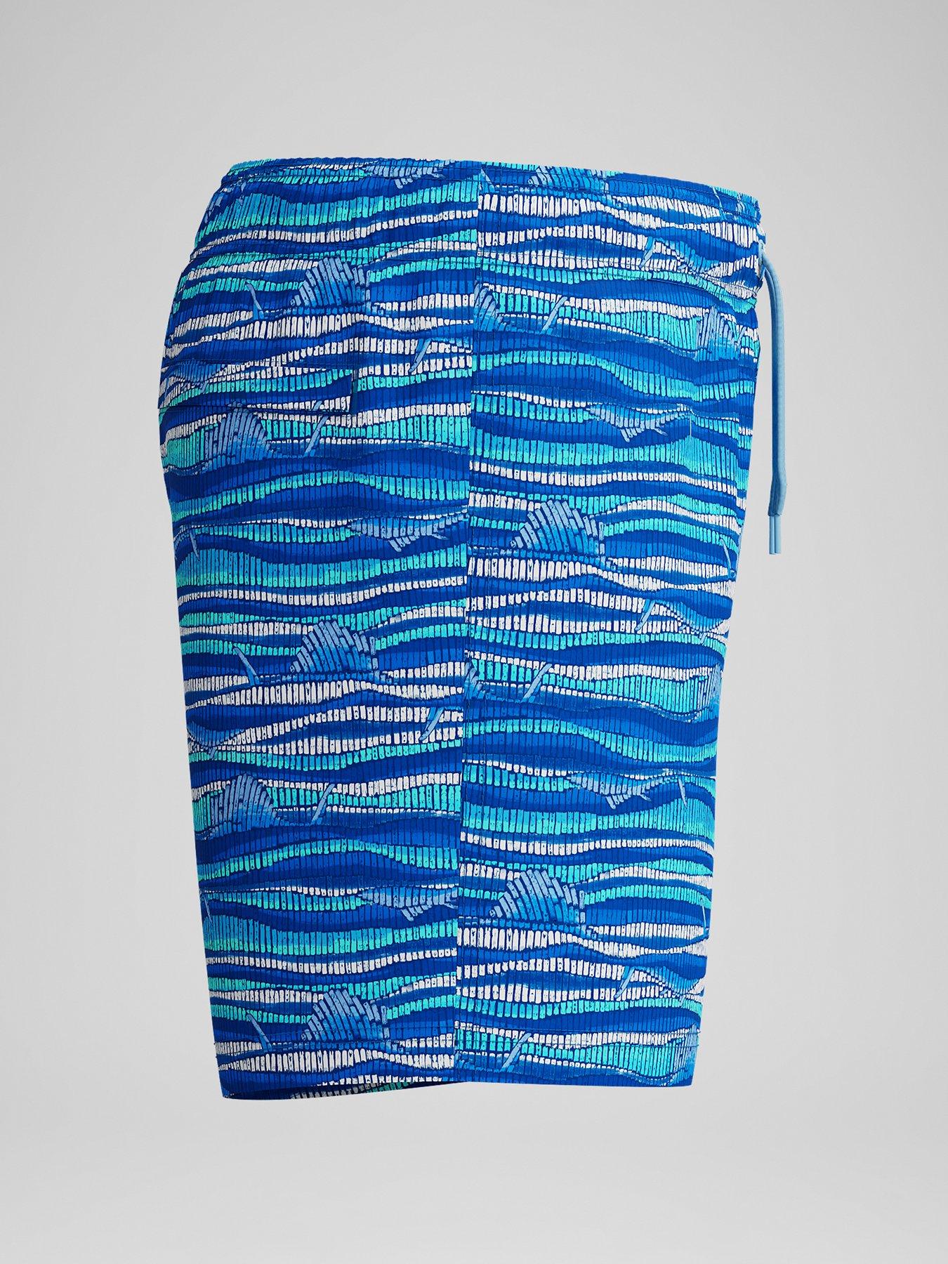 Speedo Boys Digi Printed 13 Inch Watershorts - Blue | Littlewoods