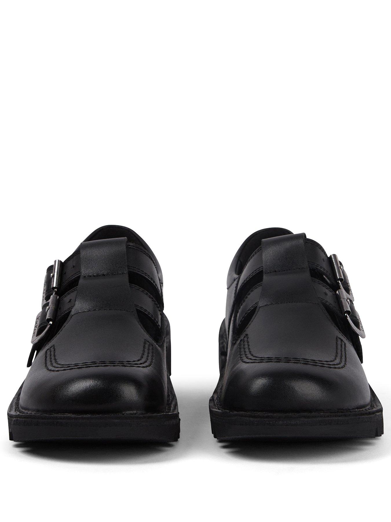 Kickers Kick T Double Leather Shoe - Black | Littlewoods