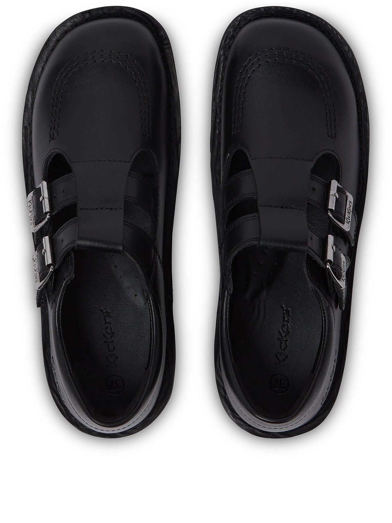 Kickers Kick T Double Leather Shoe - Black | Littlewoods