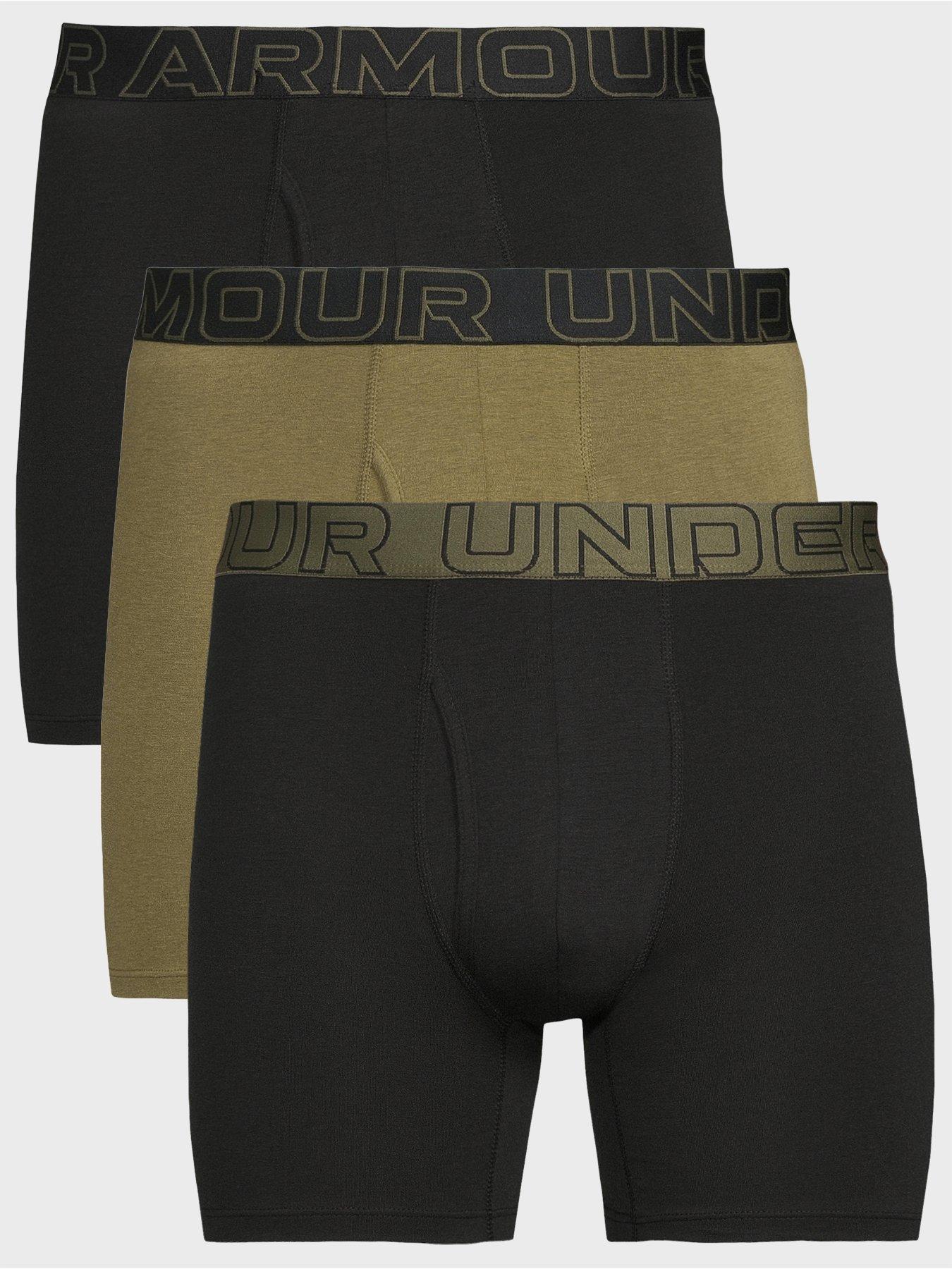 UNDER ARMOUR Men's Performance Cotton 6 Inch 3 Pack Boxers - Multi ...