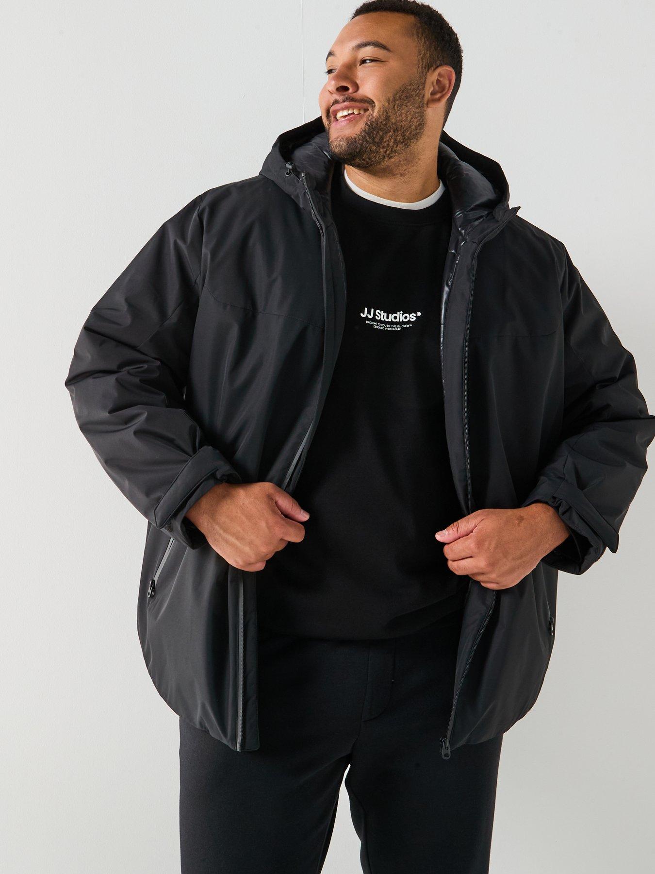 Jack & Jones Brandon Plus Size Transitional Hooded Padded - Black ...