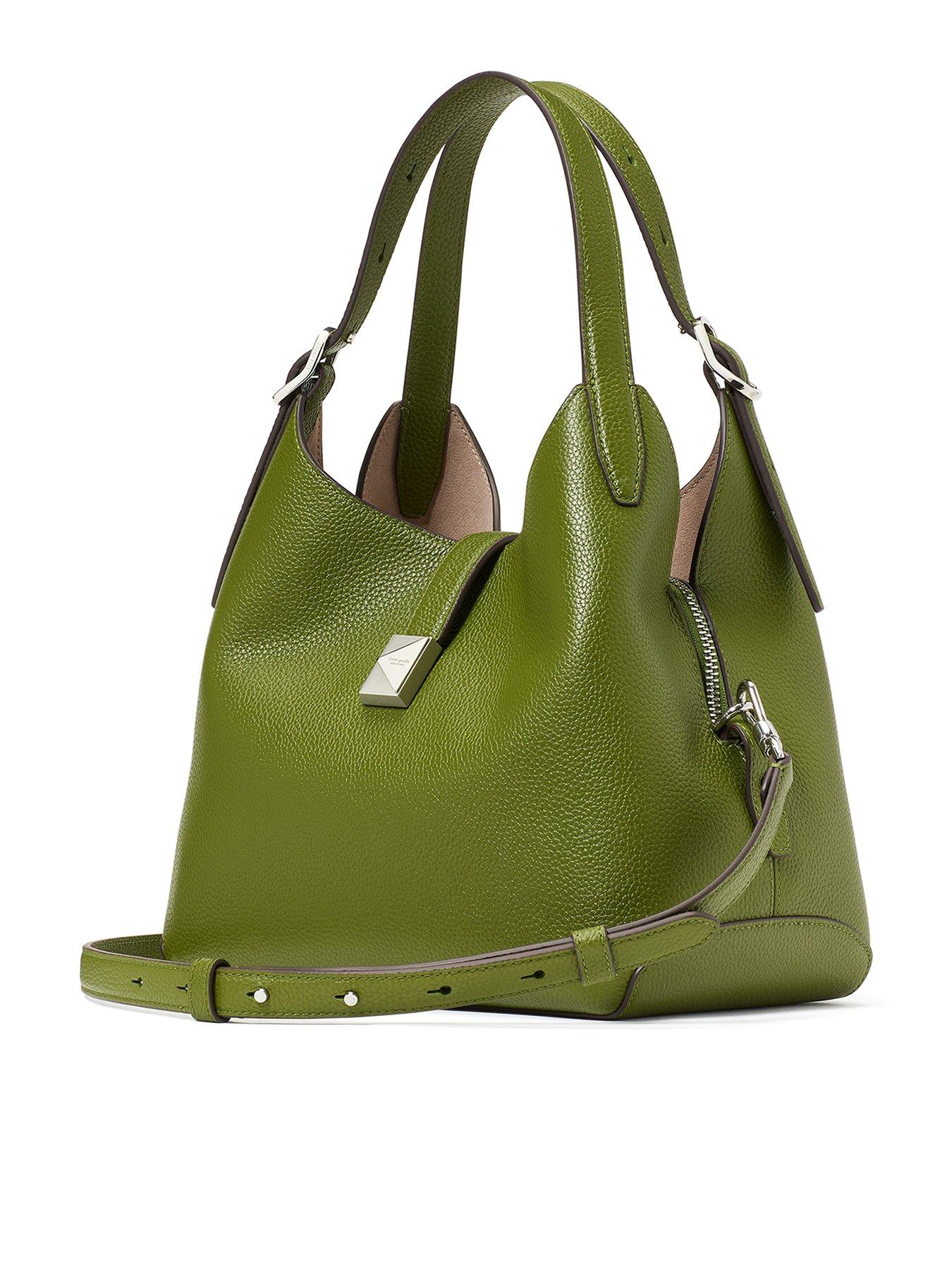 Kate Spade New York Deco Pebbled Leather Crossbody Tote - Green ...