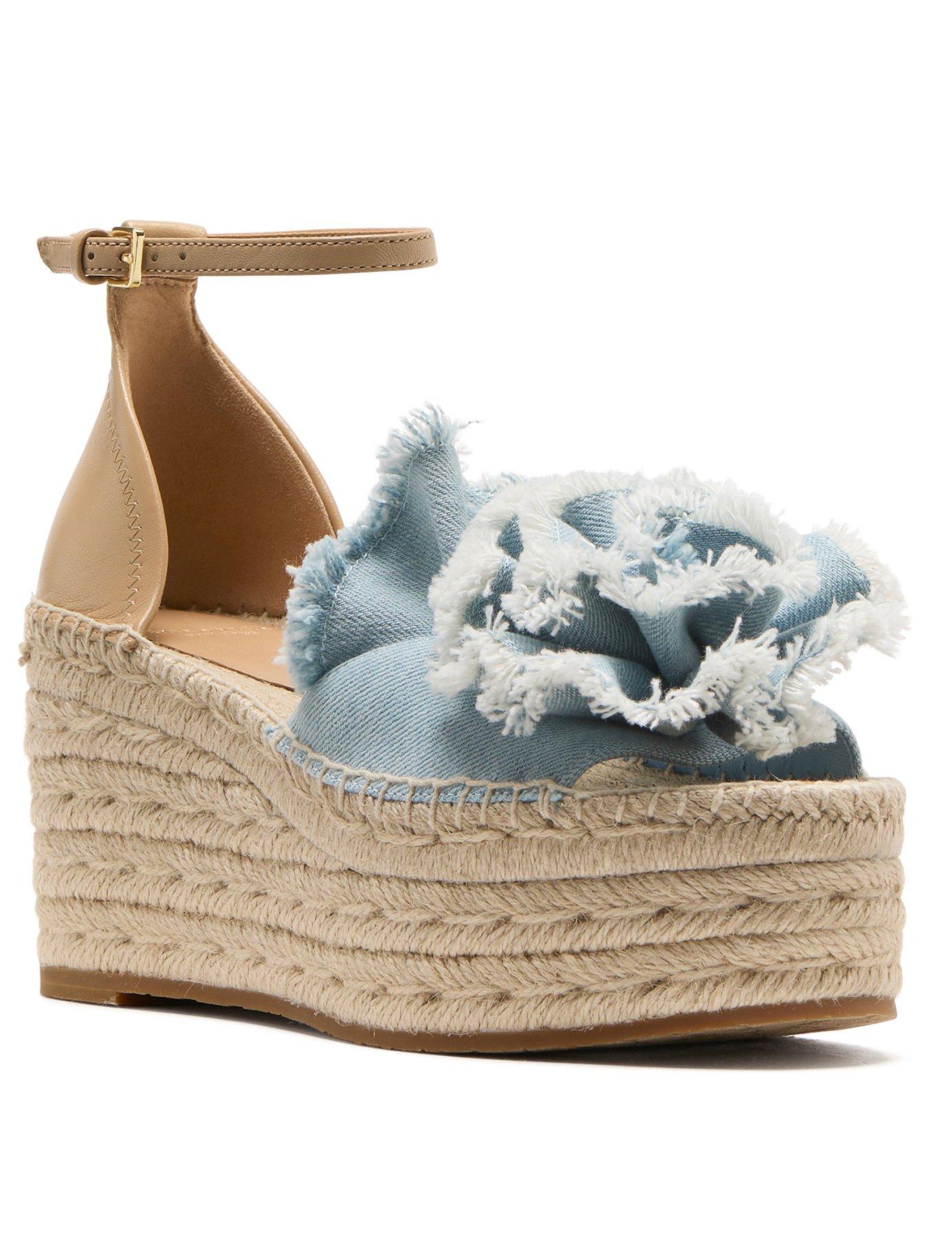 Kate Spade New York Flourish Denim Espadrille Wedge Sandal - Blue ...