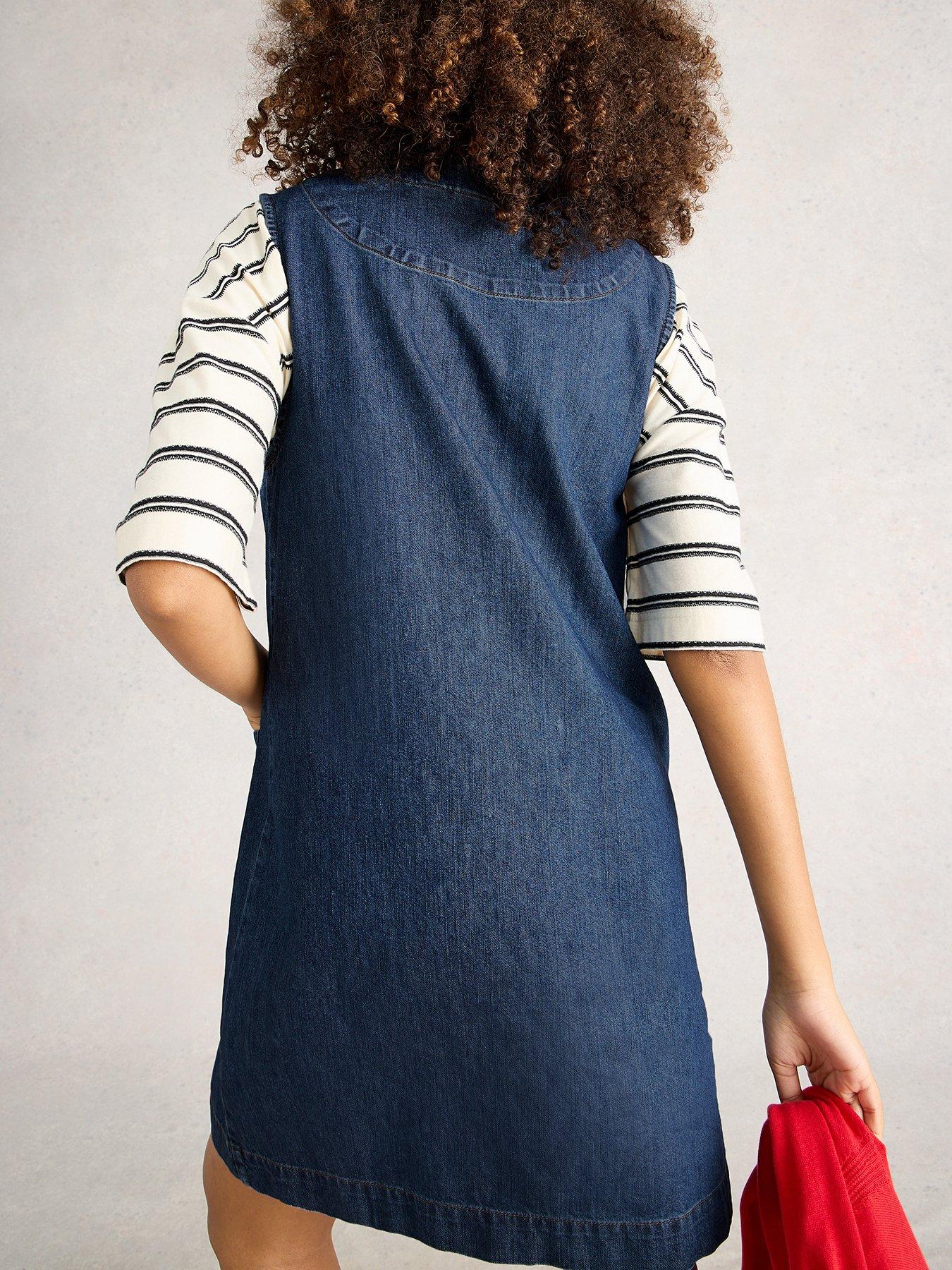 White Stuff Rose Denim Pinny - Blue | Littlewoods