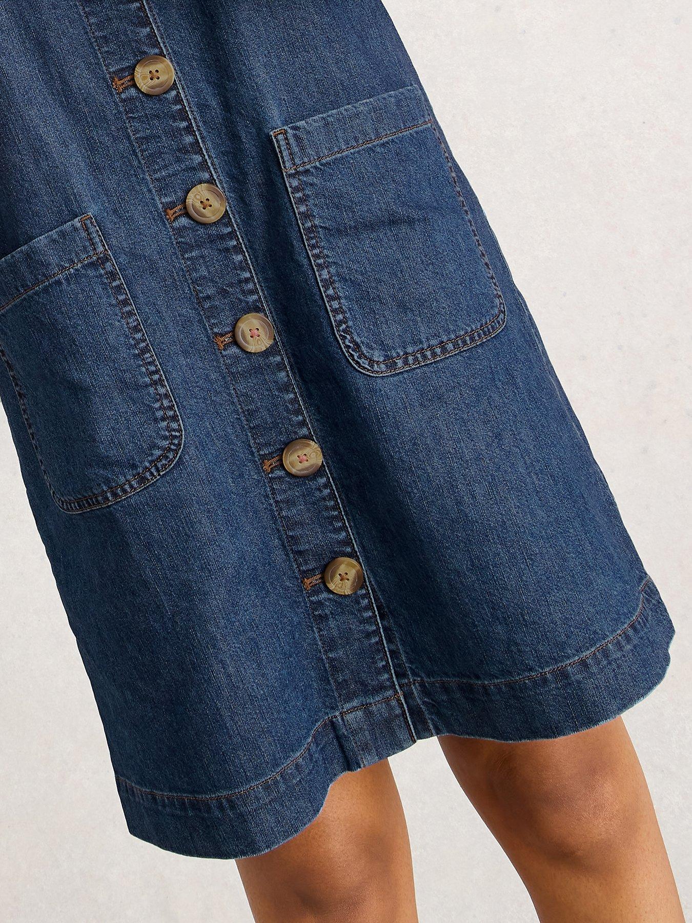 White Stuff Rose Denim Pinny - Blue | Littlewoods