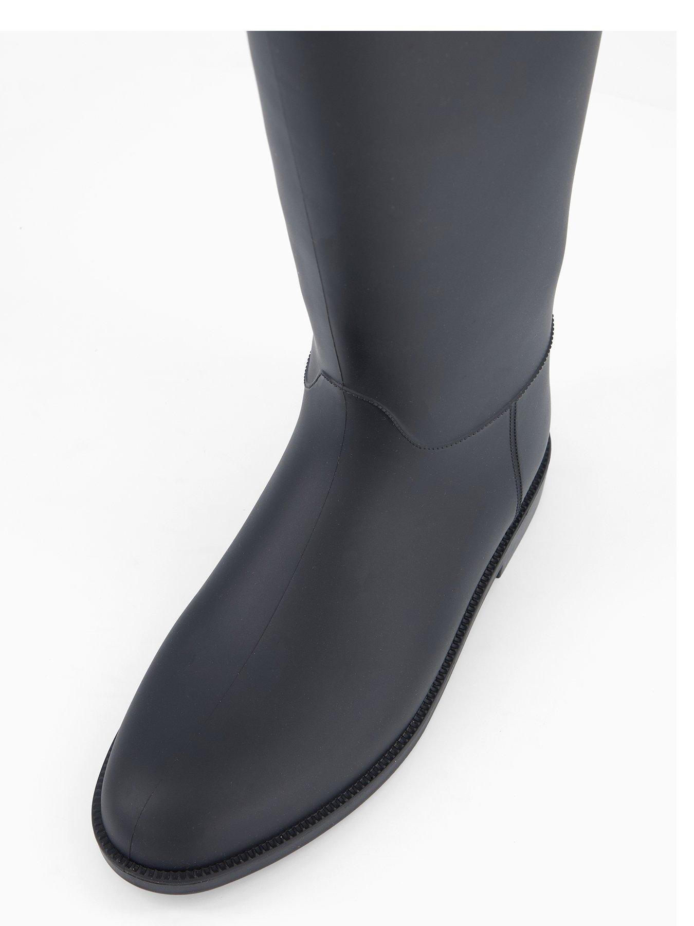Elle Sport Knee High Riding Wellington Boot - Black | Littlewoods