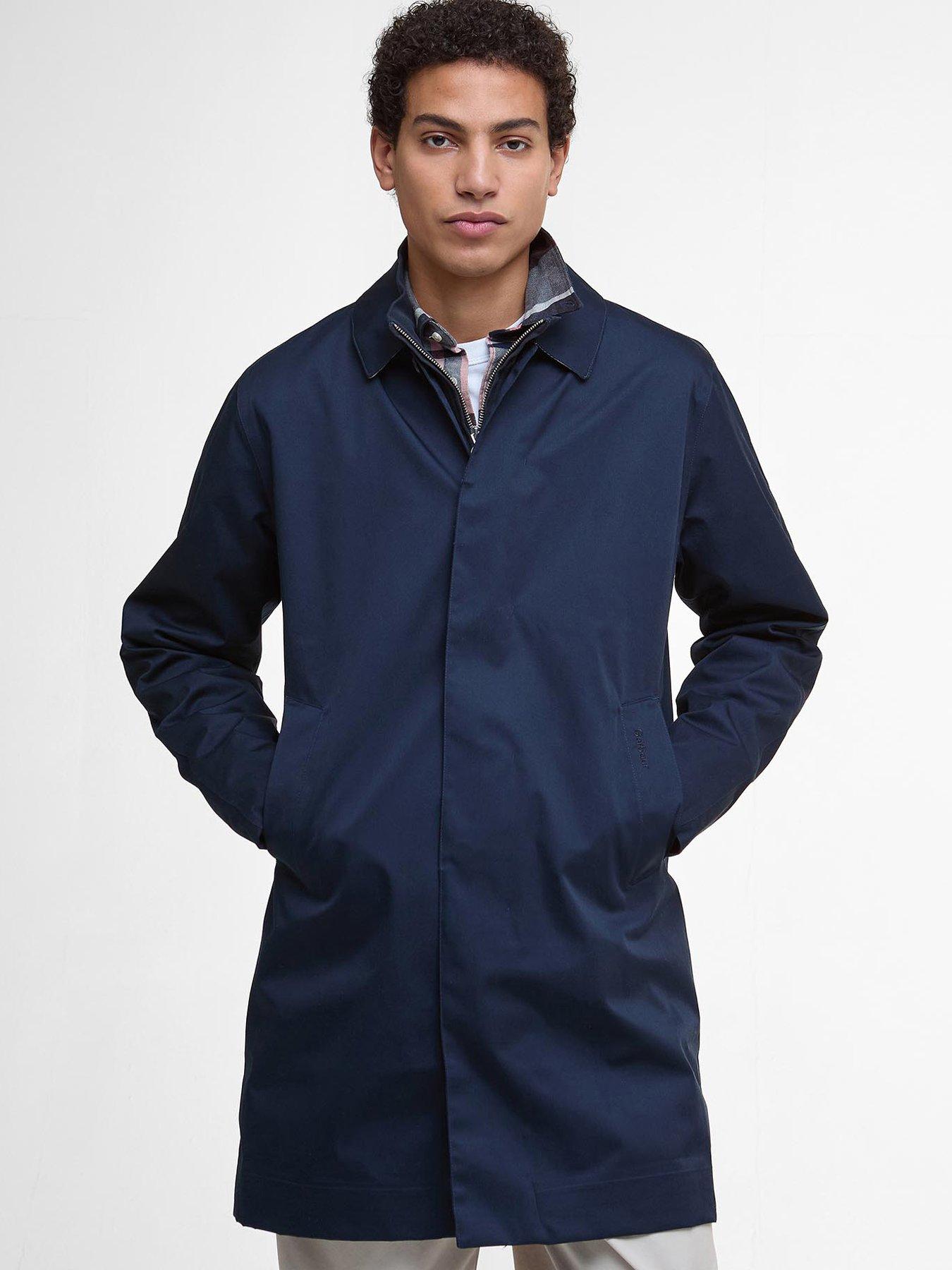 Barbour Lorden Waterproof Macintosh Mac Jacket - Navy | Littlewoods