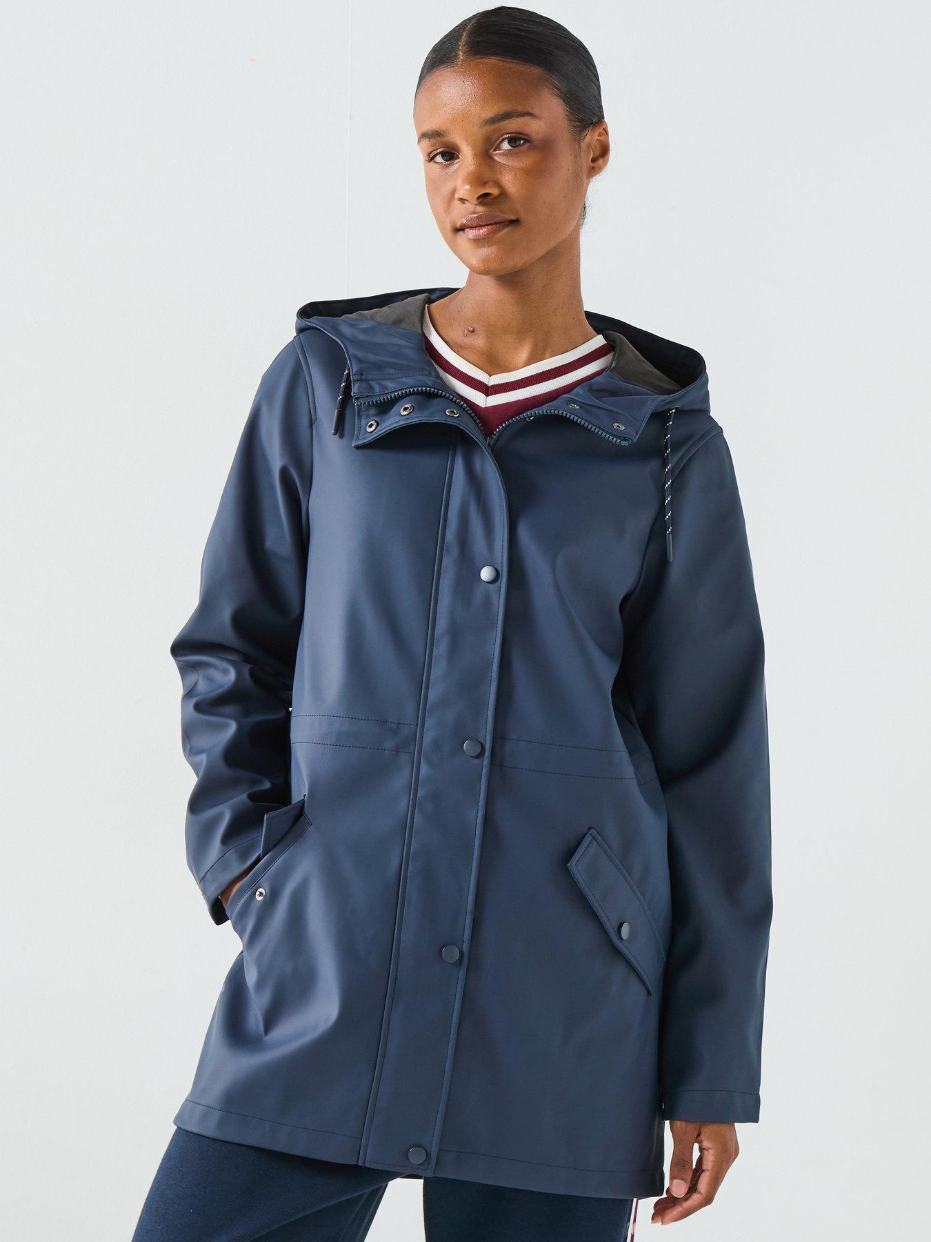 Vero Moda Malou Coated Rain Jacket - Navy | Littlewoods