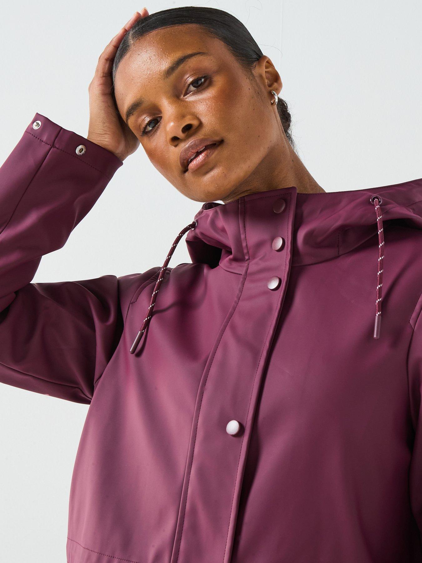 Vero Moda Malou Coated Rain Jacket - Red | Littlewoods