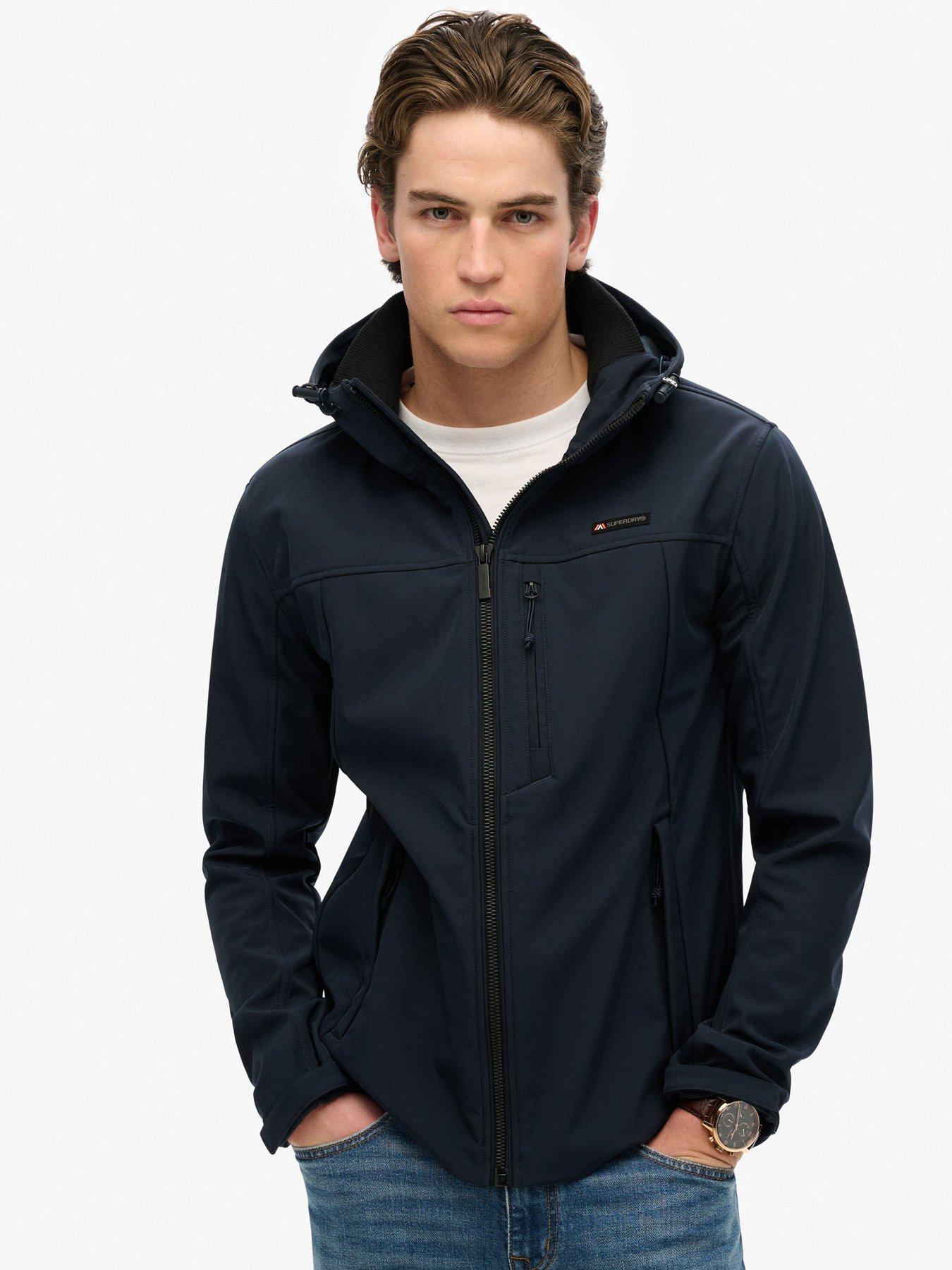 Superdry Hooded Soft Shell Trekker Jacket - Navy | Littlewoods