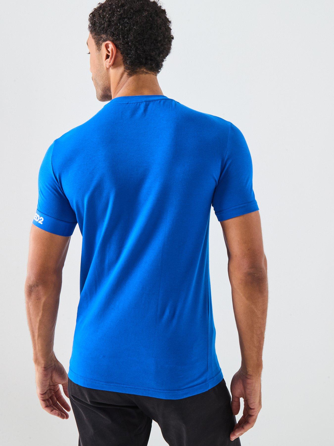 Dsquared2 Dsquared Logo Arm Band Short Sleeve T-Shirt - Blue | Littlewoods
