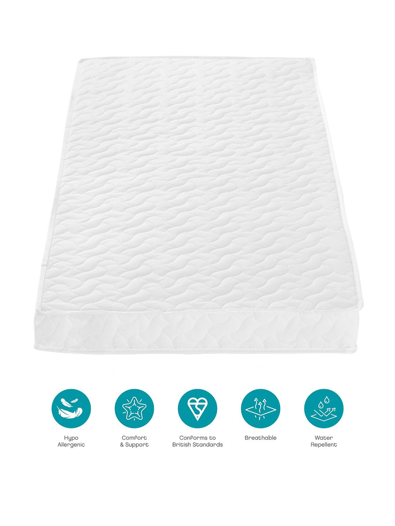 Tutti Bambini Pocket Sprung Cot Mattress (120 x 60cm) with FREE 2 Pack ...