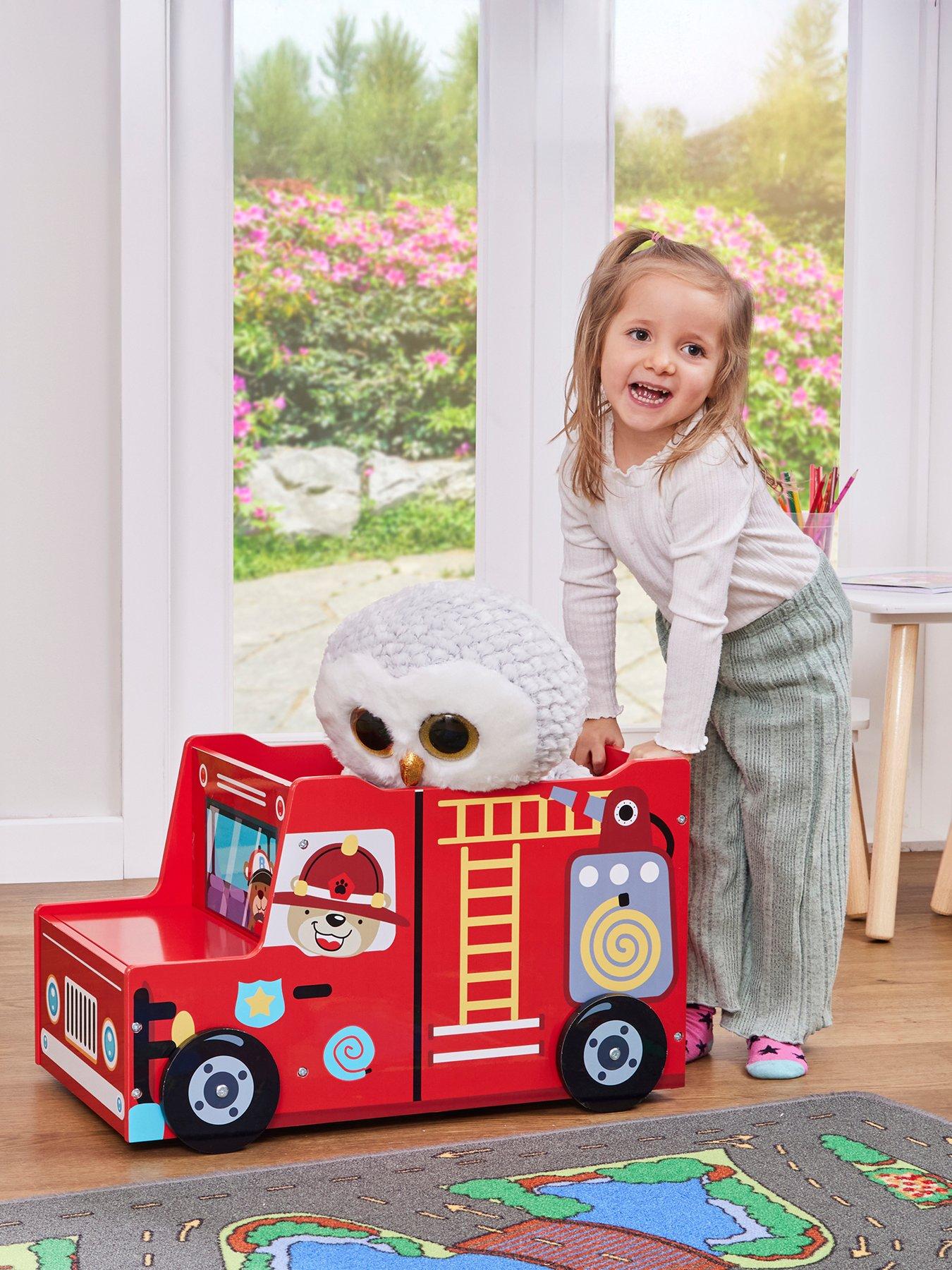 Liberty House Kids Fire Engine Toy Box | Littlewoods