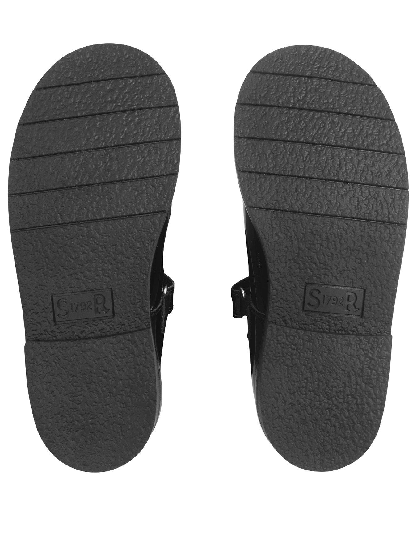 Start-rite Luxe Girls Black Patent T-bar Rip Tape First School Shoes ...