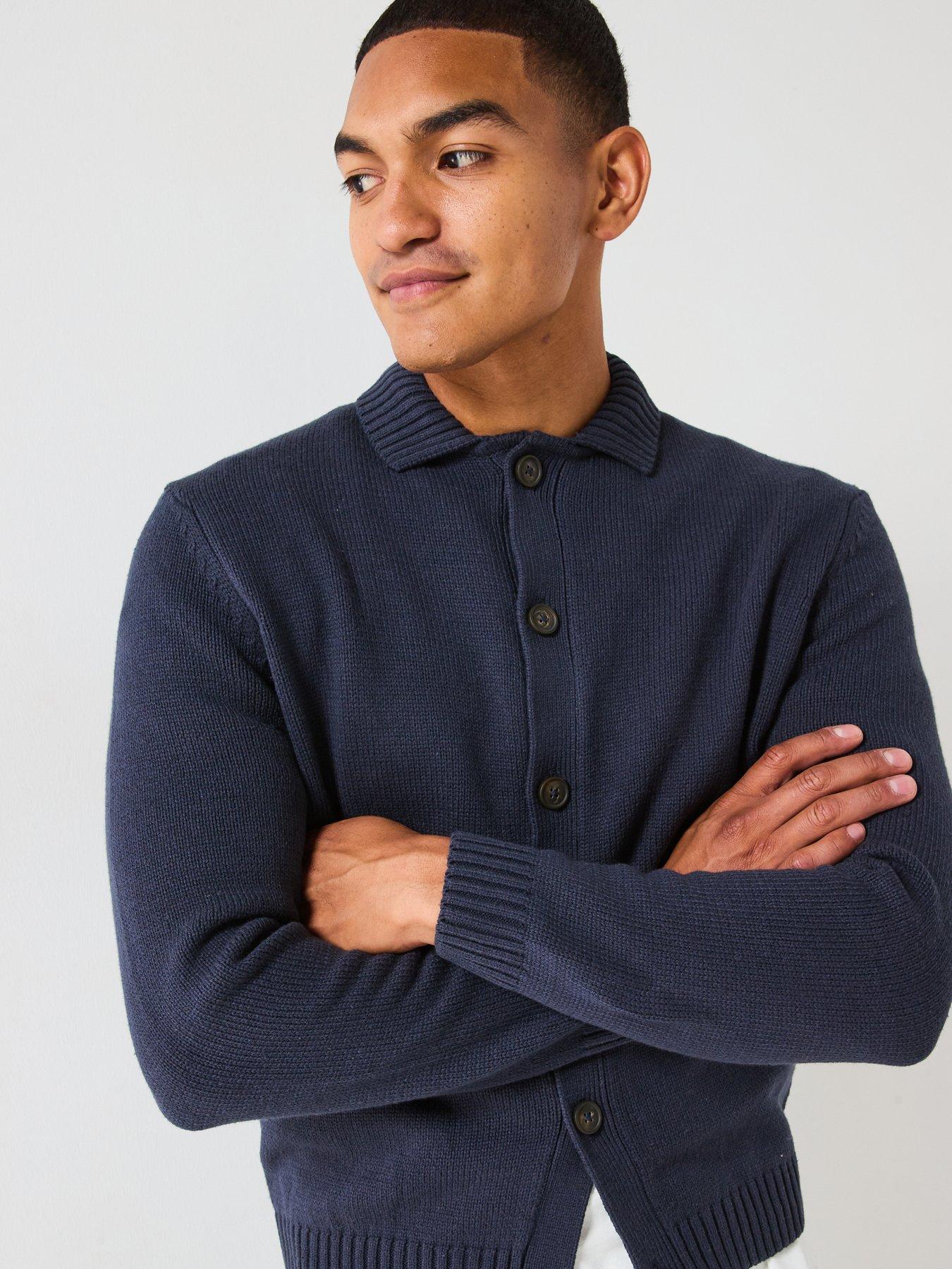 ONLY & SONS Jacob Knitted Cardigan - Navy | Littlewoods