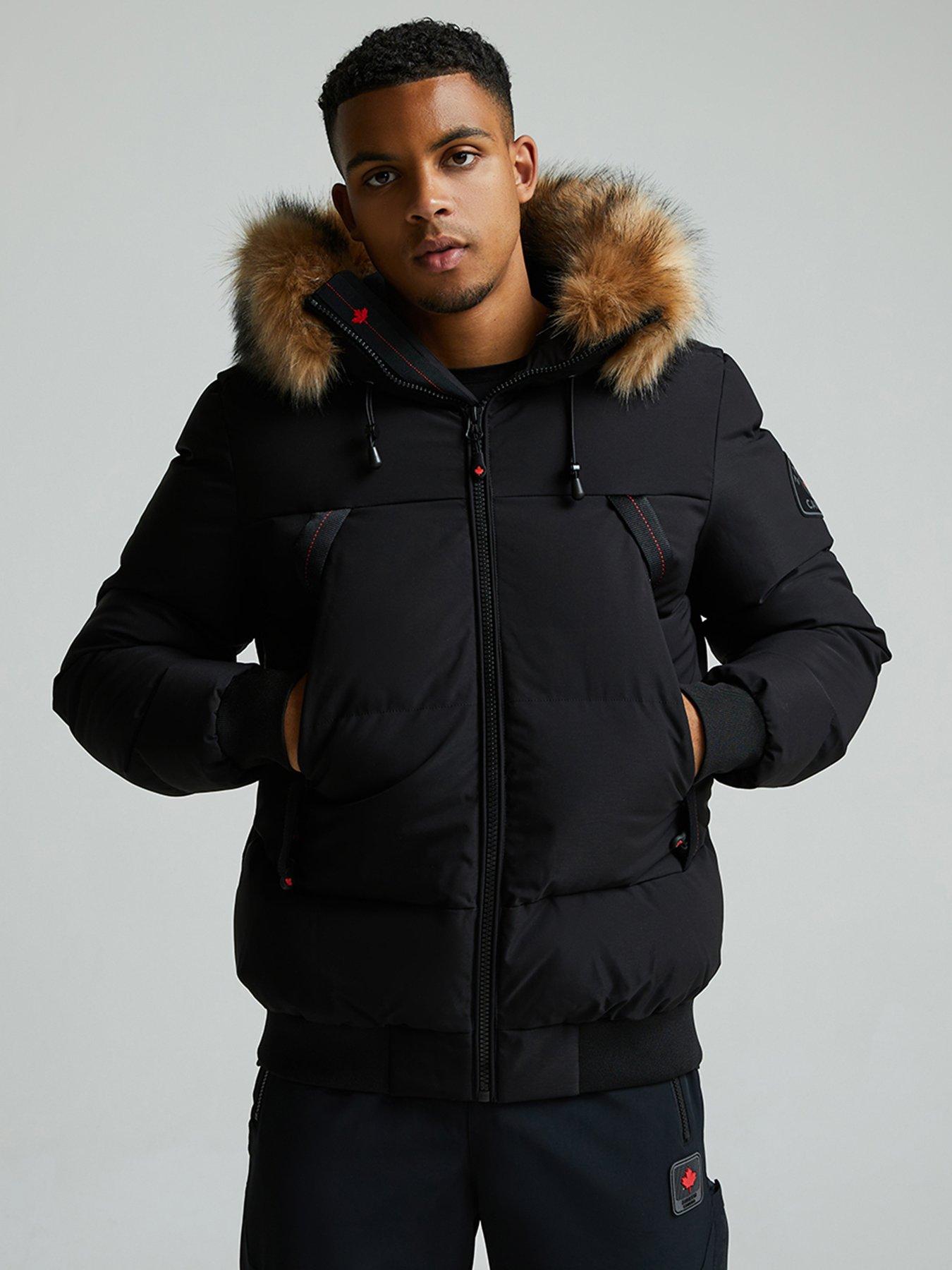 Zavetti Canada Navax Reflective Zip Bomber Jacket - Black | Littlewoods