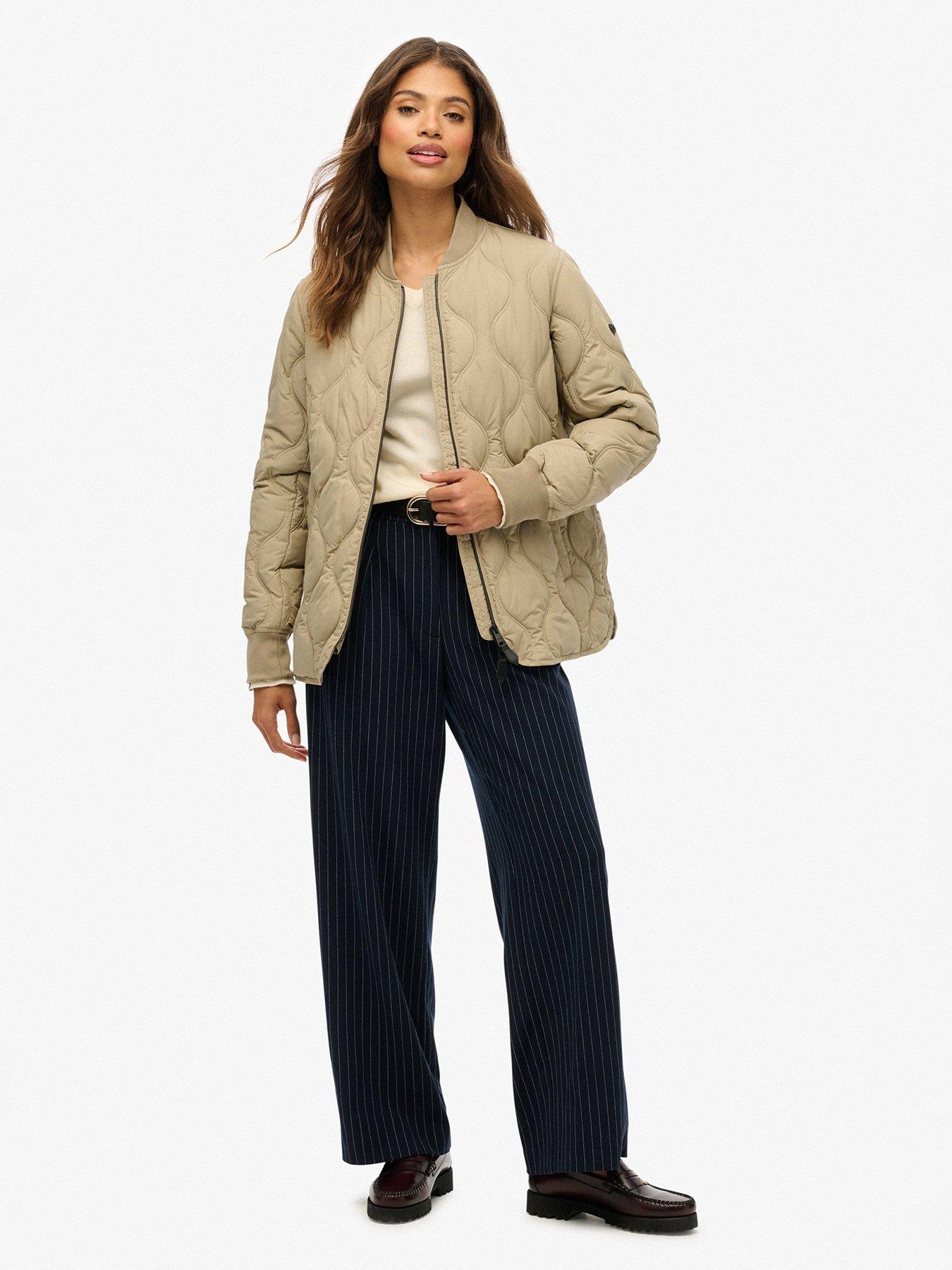Superdry Short Quilted Liner Jacket - Beige | Littlewoods