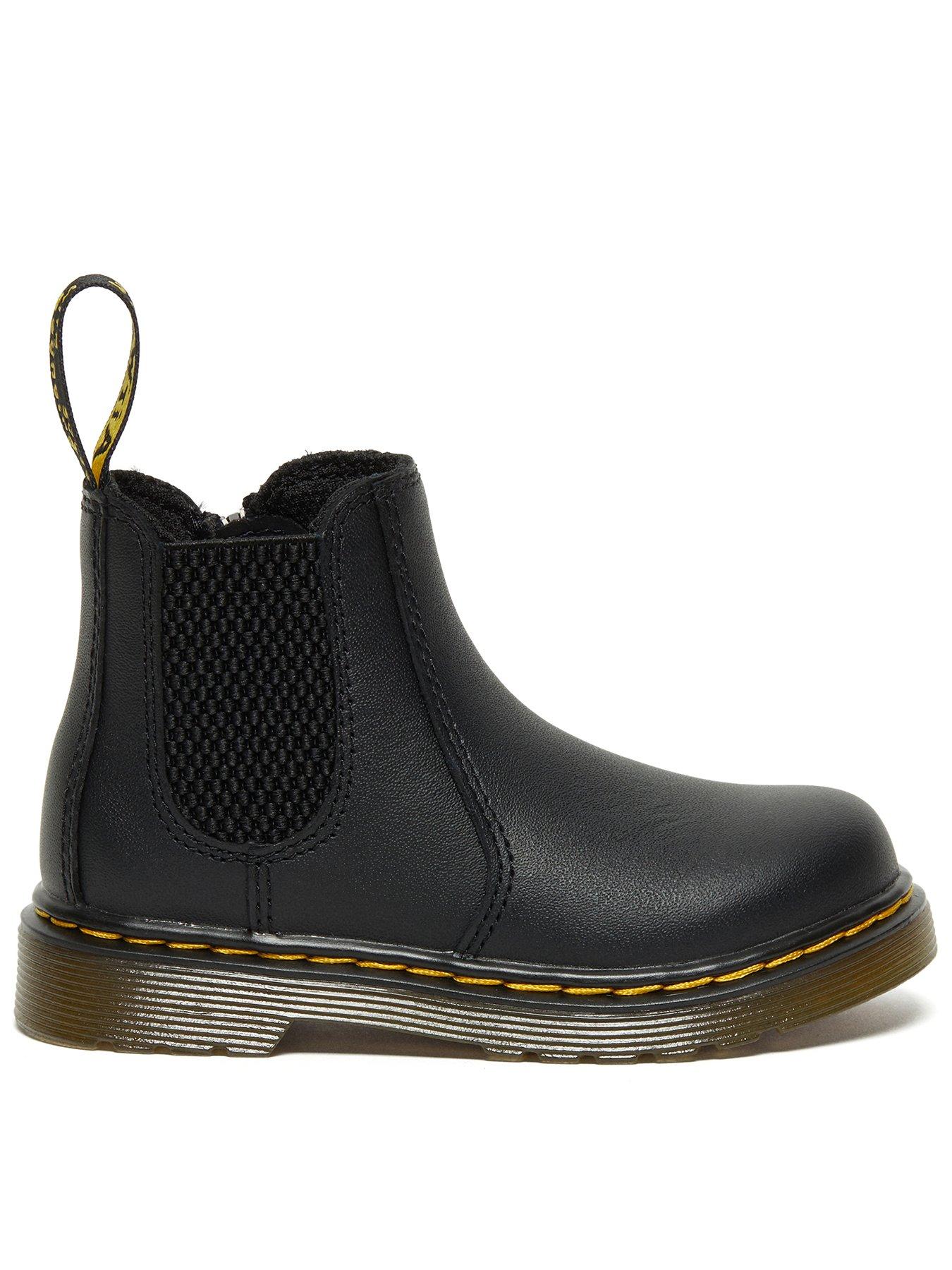 Dr Martens Toddler 2976 Side Zip Chelsea Boots - Black | Littlewoods