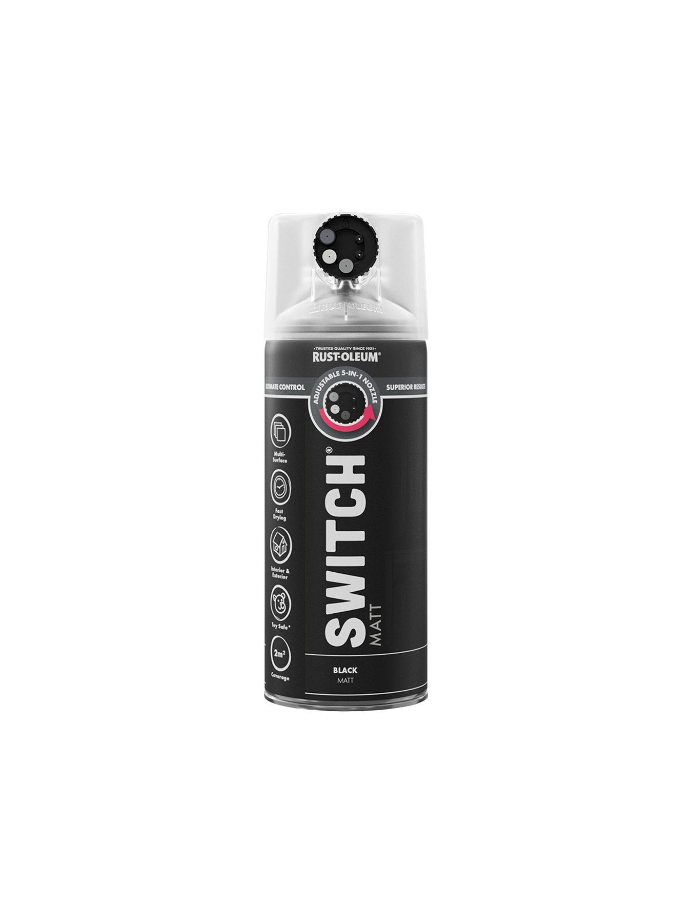 Rust-Oleum Switch Spray Paint 400ml Black Matt | Littlewoods