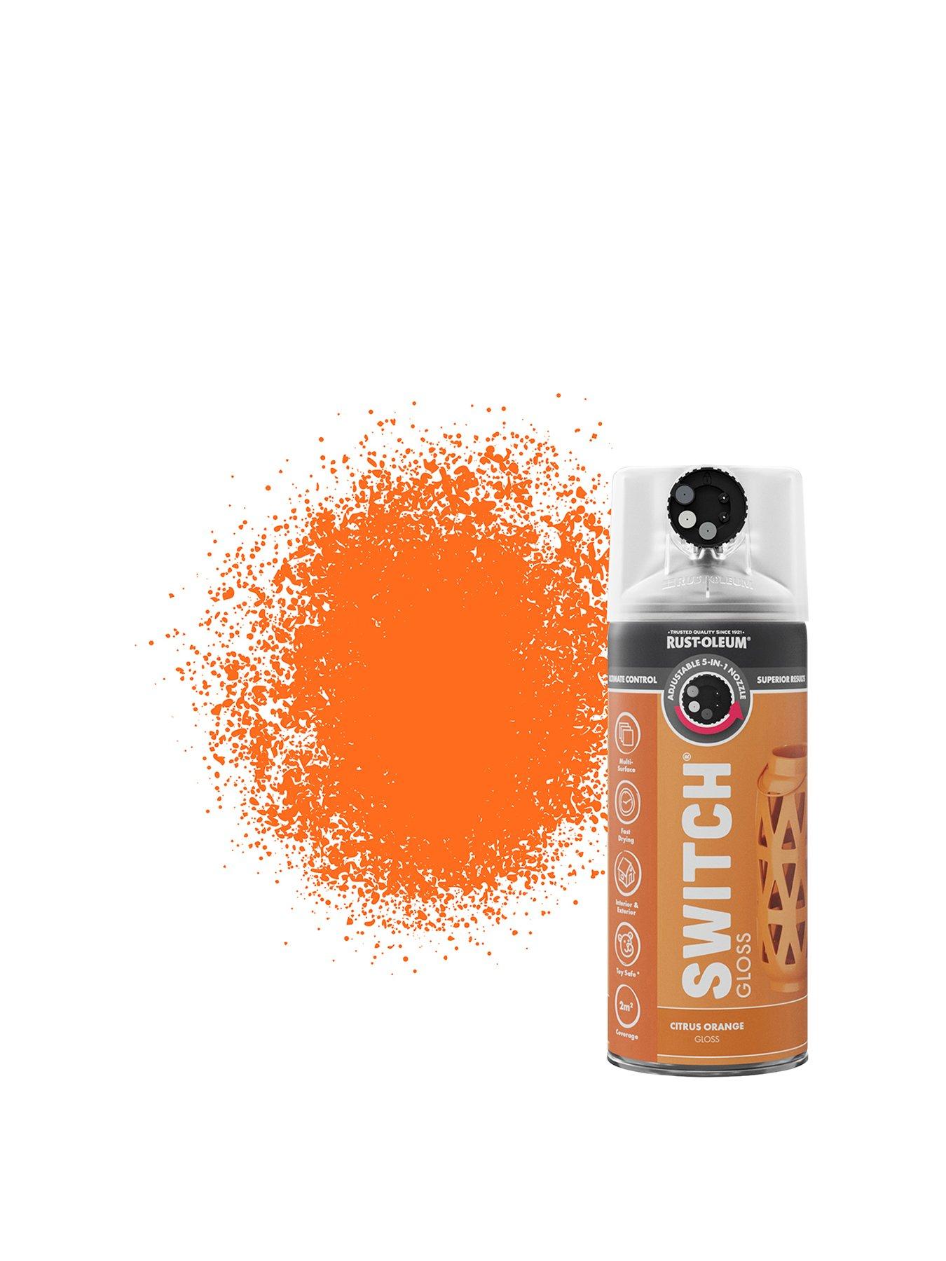 Rust-Oleum Switch Spray Paint 400ml Citrus Orange Gloss | Littlewoods