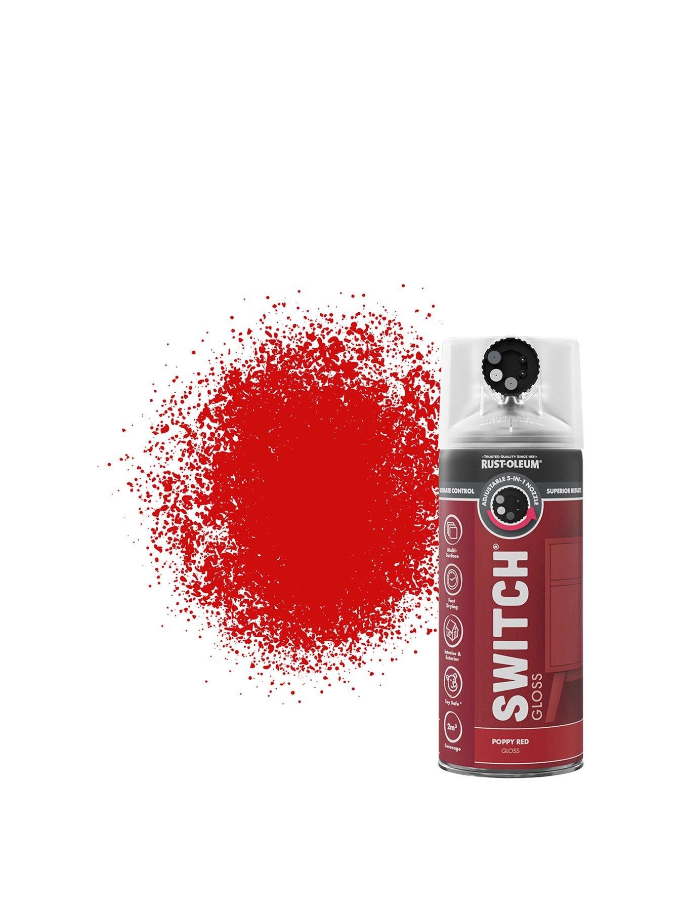 Rust-Oleum Switch Spray Paint 400ml Poppy Red Gloss | Littlewoods