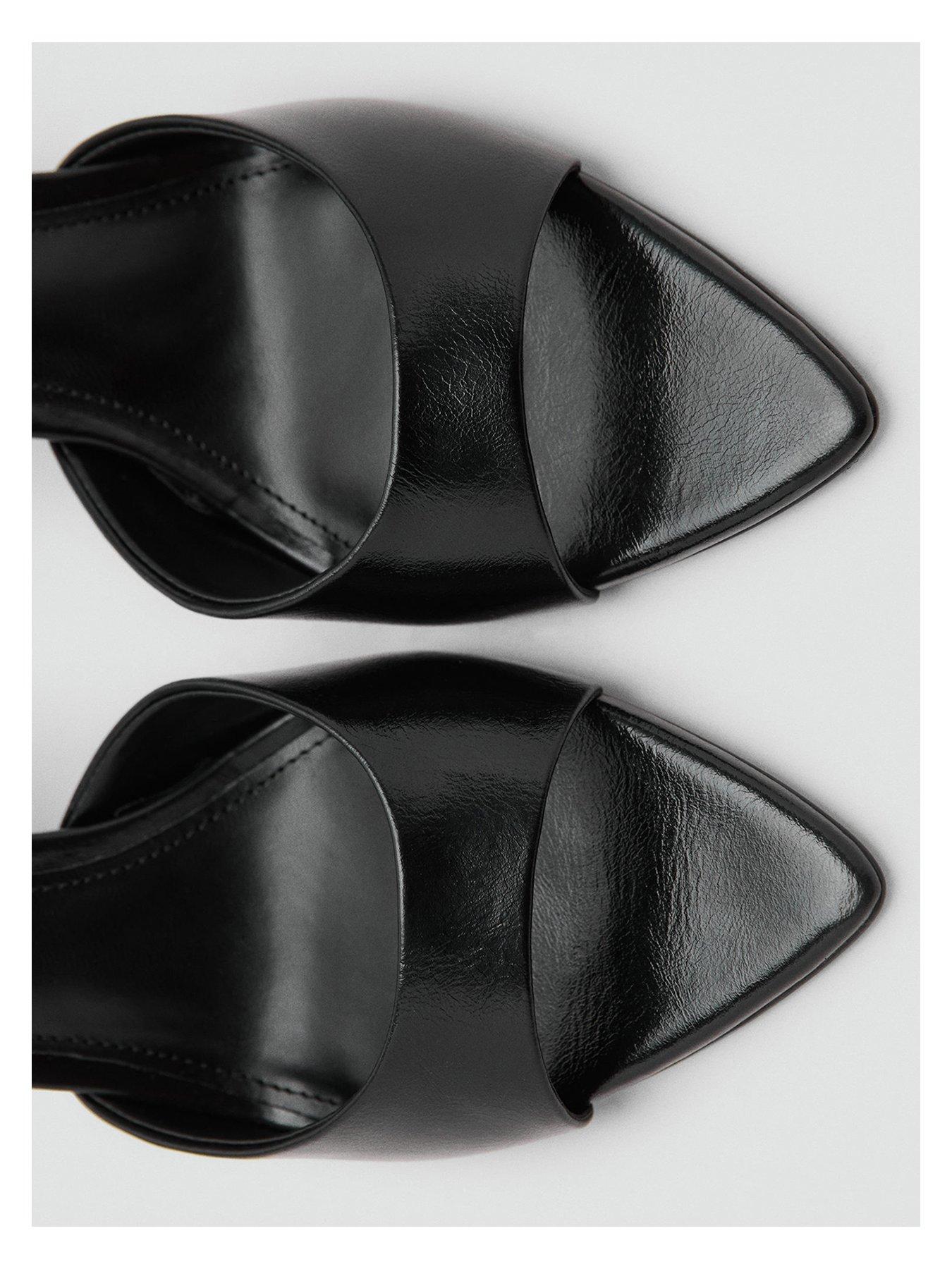 Mango Pointed Heel Sandals - Black | Littlewoods