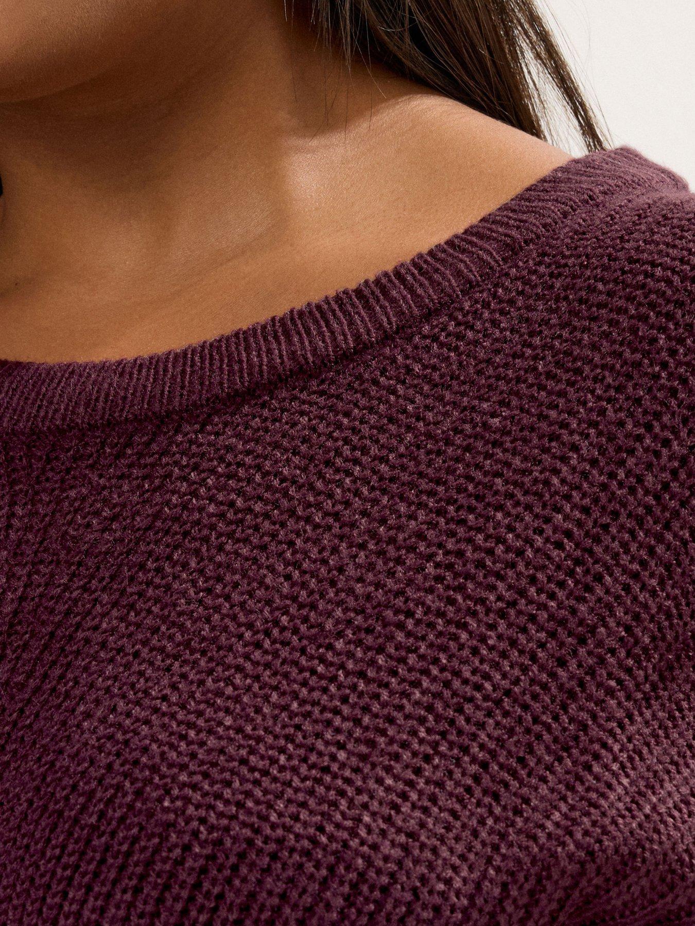 Yours Curve Essential Jumper - Purple | Littlewoods