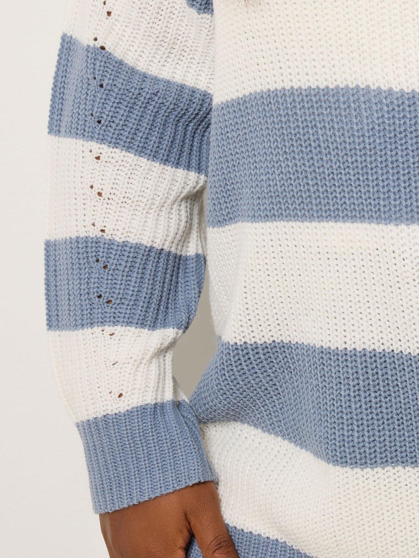 Yours Curve Drop Shoulder Jumper - Blue | Littlewoods