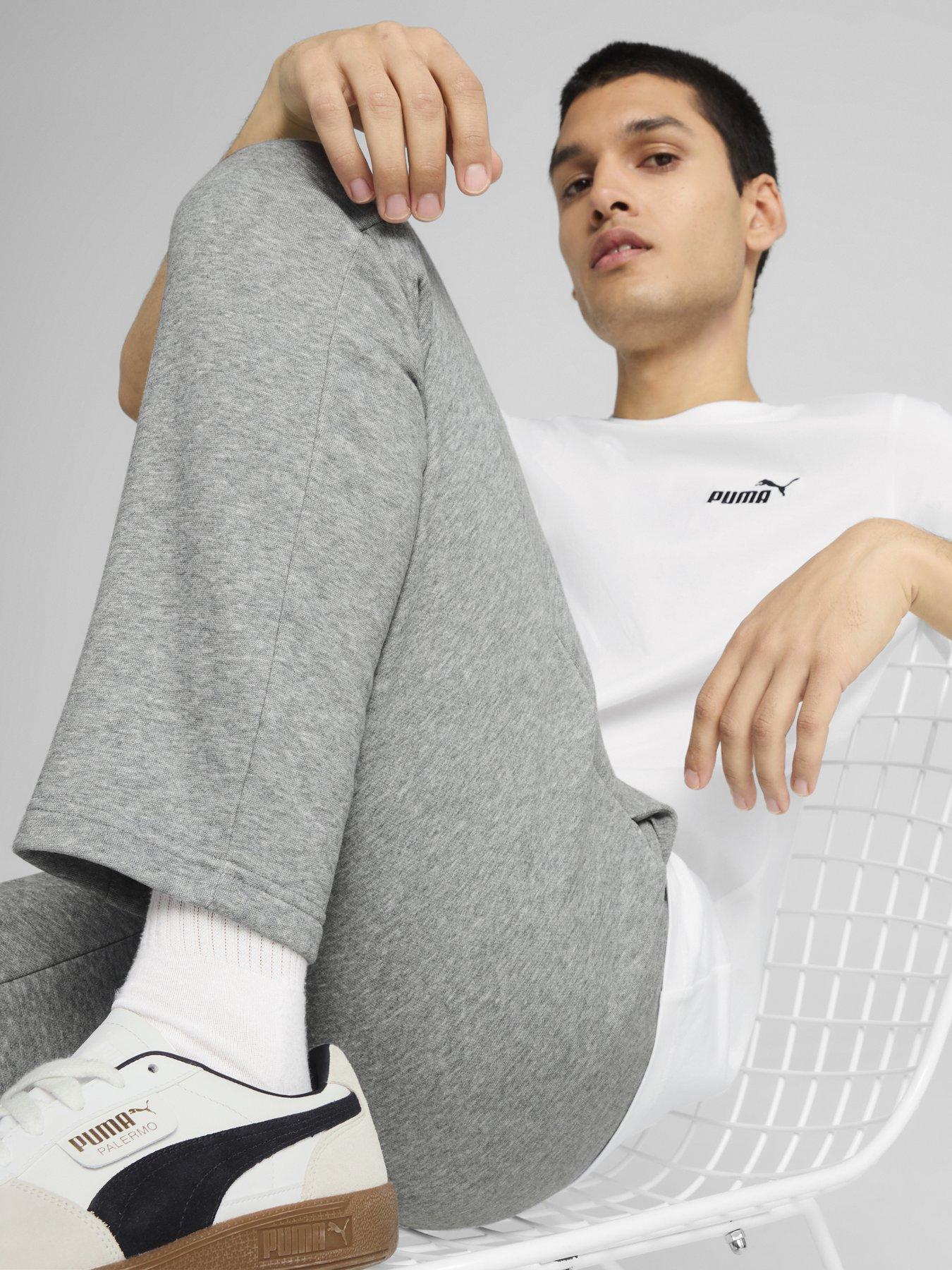 Puma Mens Essentials No 1 Logo Sweatpants - Grey | Littlewoods